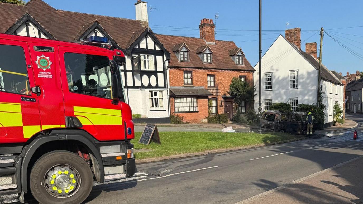 Lack of local crew delays Abbots Bromley campervan fire response - BBC News