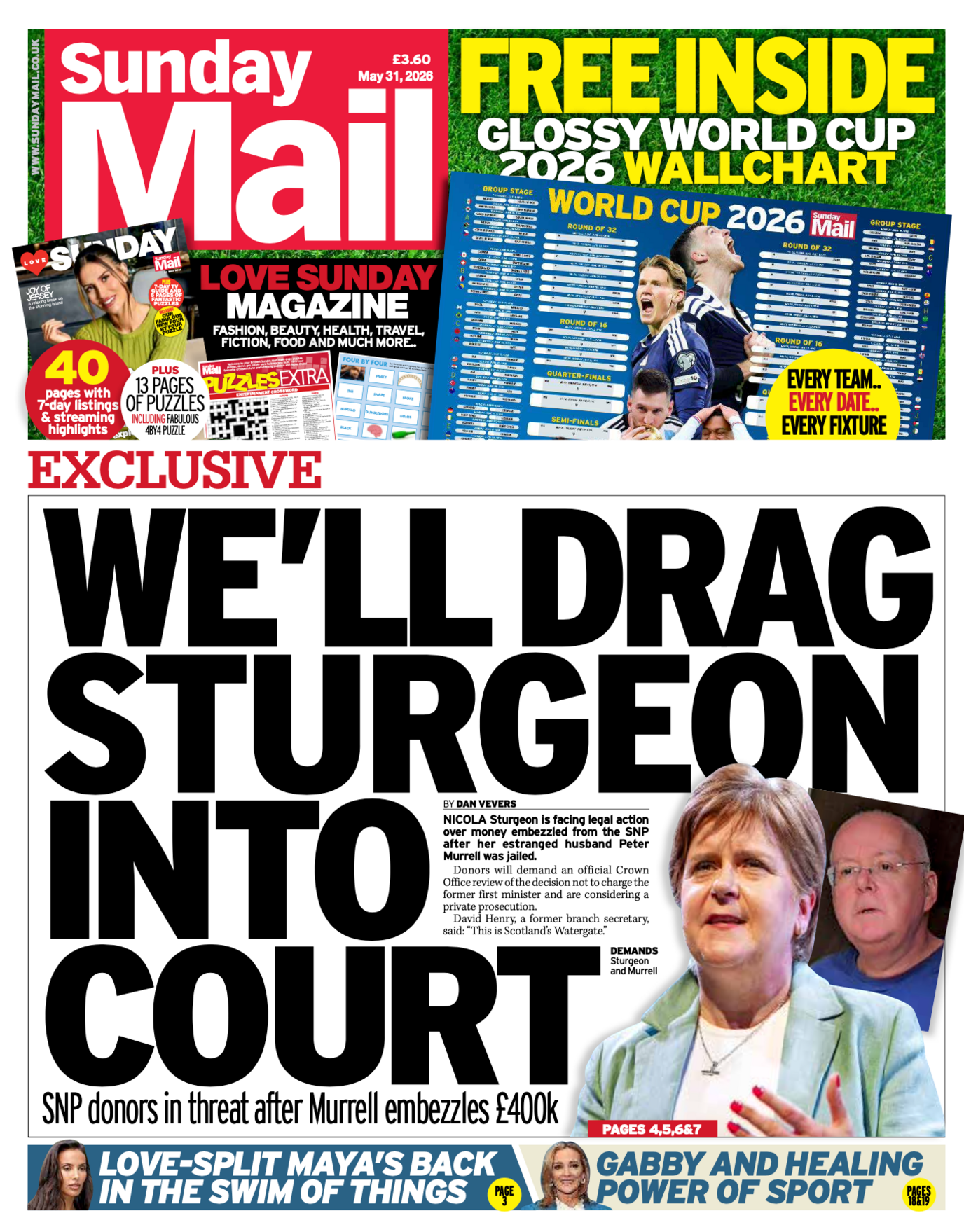 Scotland's papers: SNP donors' 'court threat' and Sturgeon's 'England ...