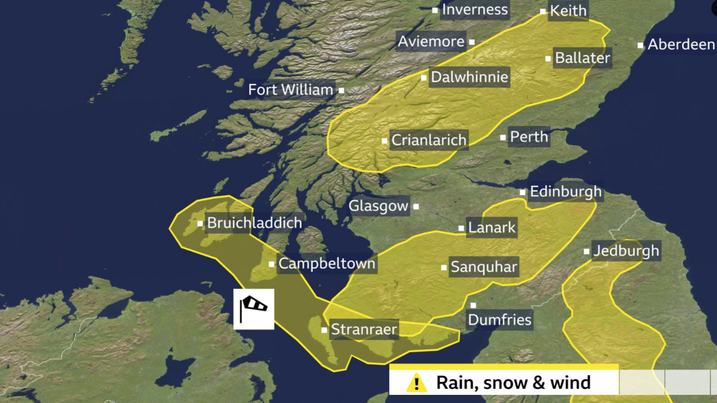 Warnings as Storm Chandra brings snow, rain and strong winds to parts ...