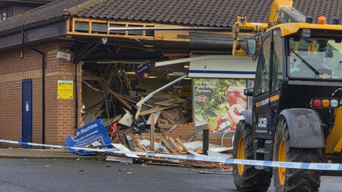 Cash machine ripped out of Leek's Asda supermarket - BBC News