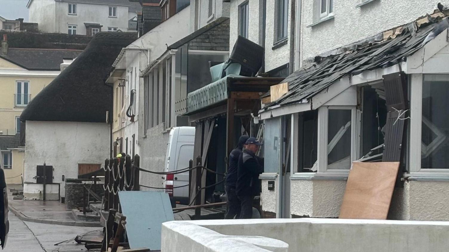 Clean-up under way in Devon after Storm Ingrid wreaks havoc - BBC News