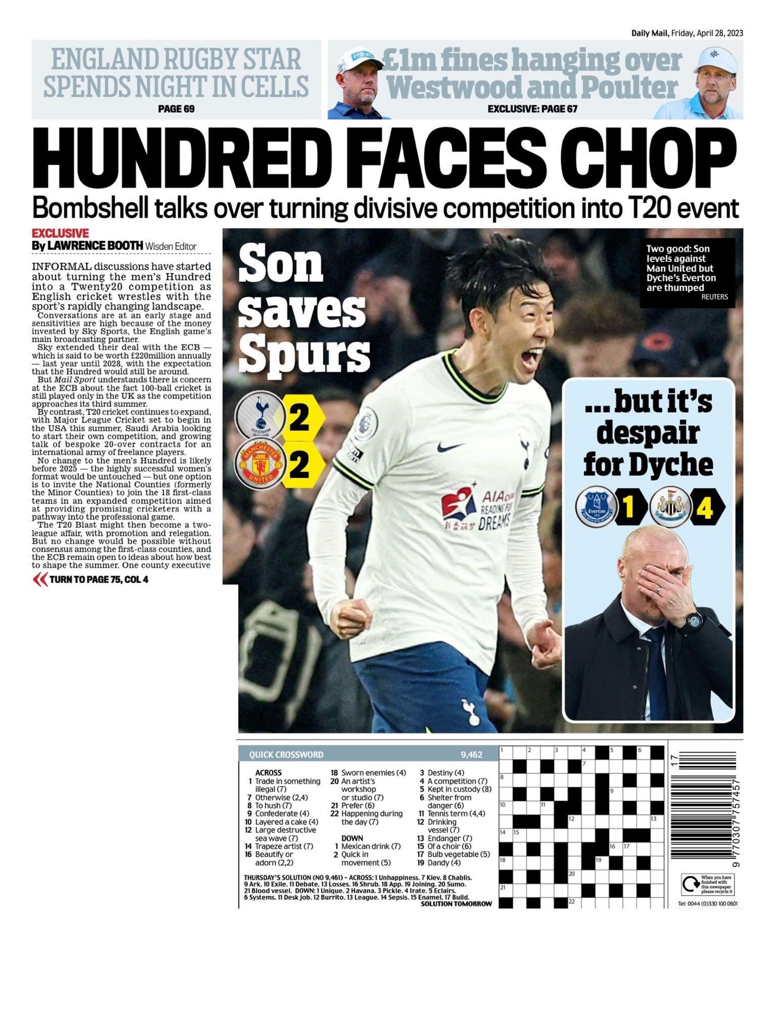 Friday's back pages - BBC Sport