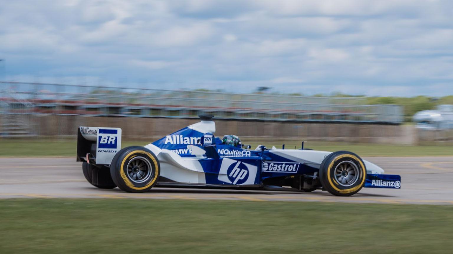 Williams 2003 F1 car back on the track after two decades - BBC News