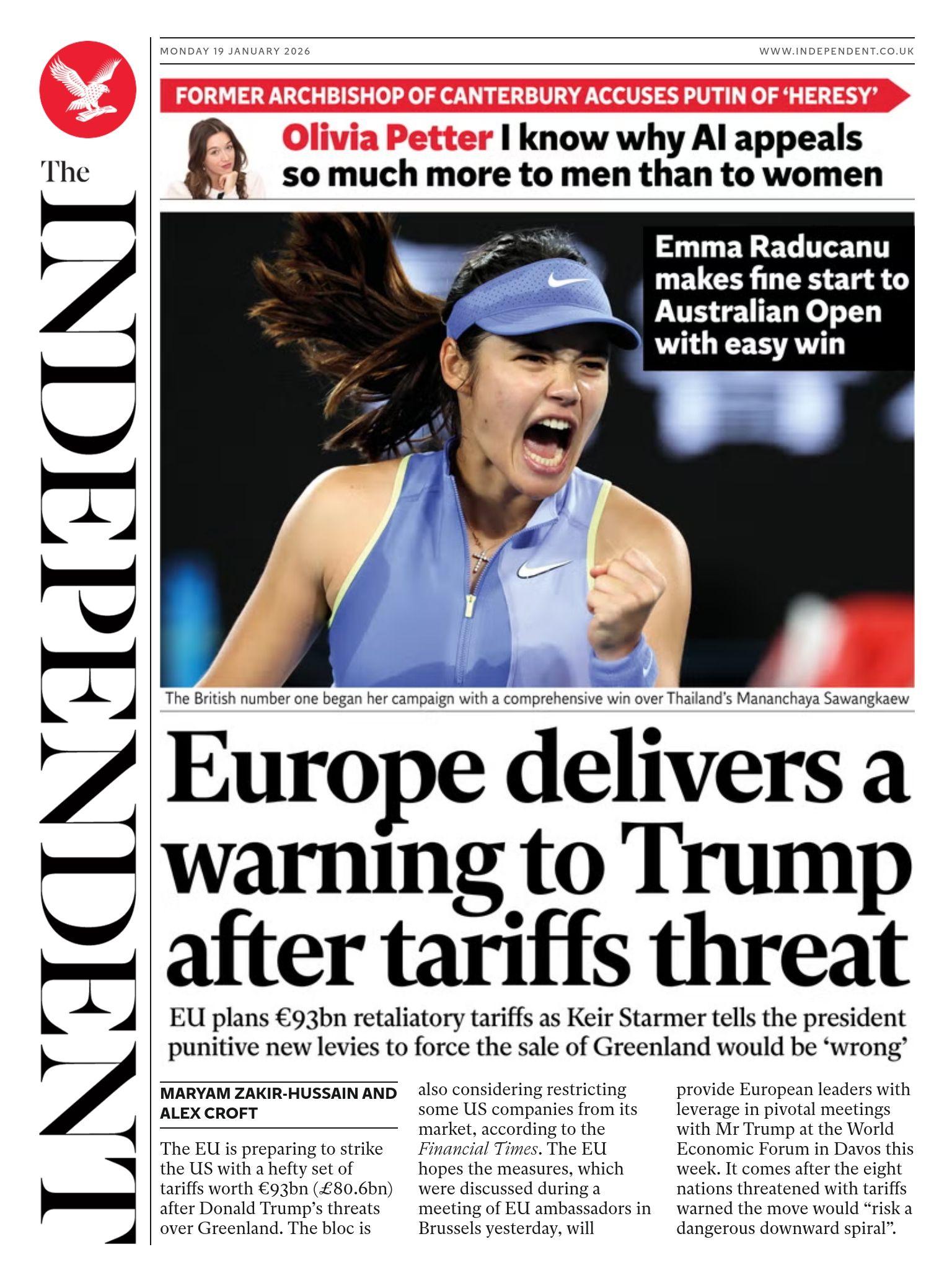 Newspaper headlines: 'EU weighs €93bn retaliation' to Trump and ...