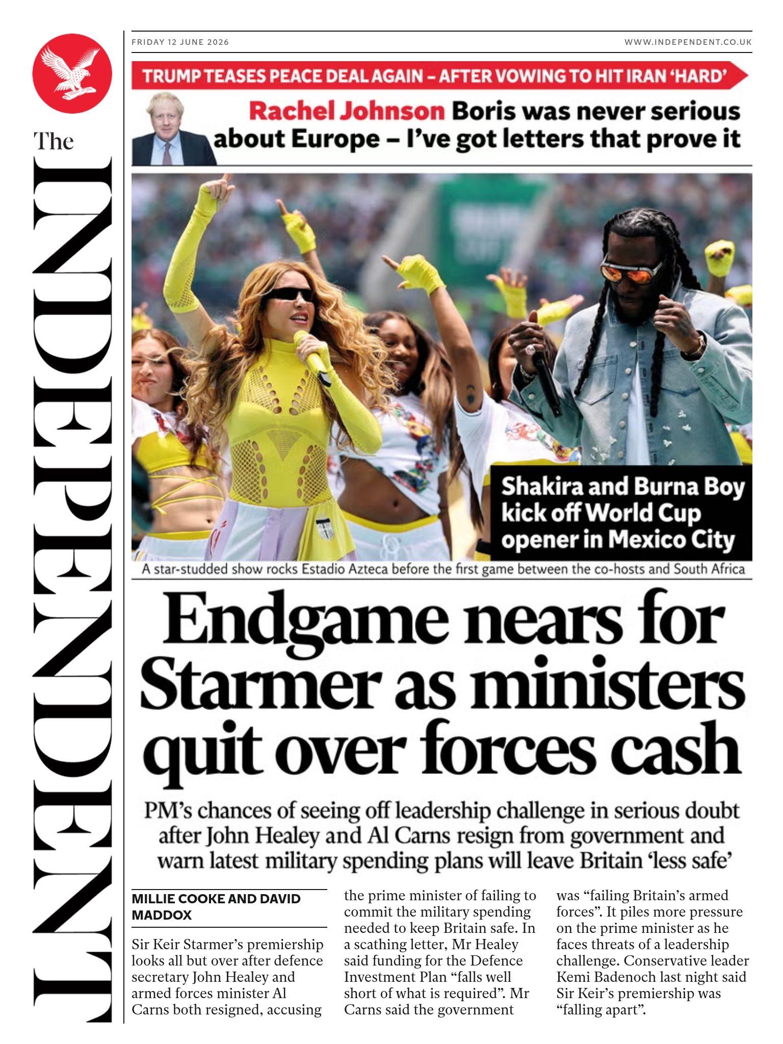 Newspaper headlines: 'Healey torpedoes Starmer' and 'Game on!' - BBC News