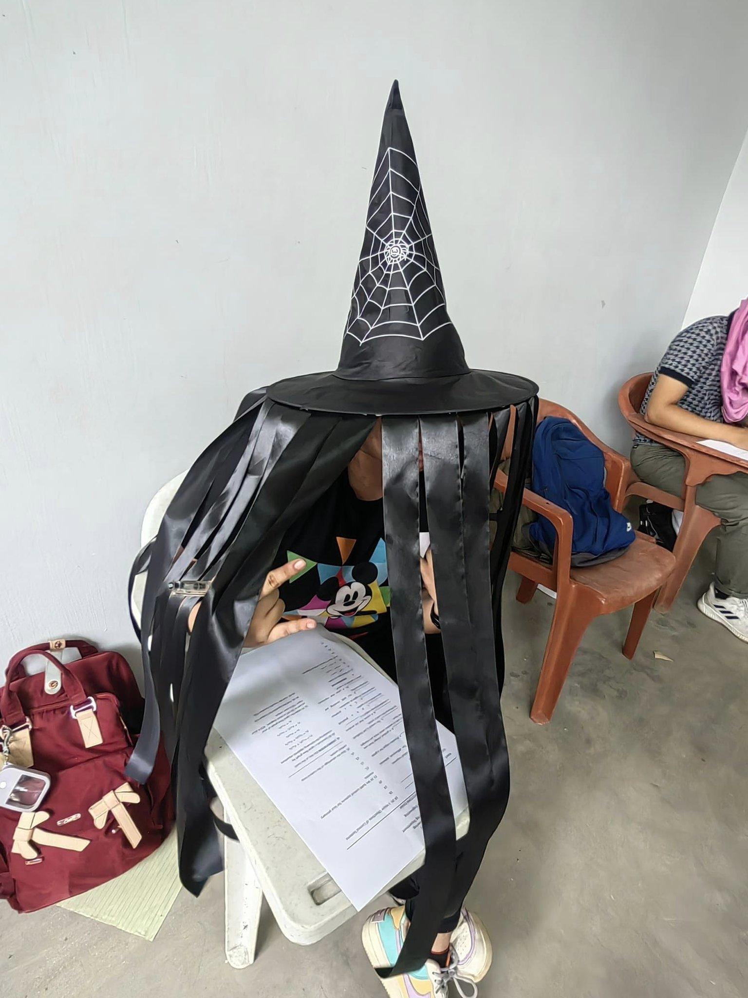 Students wear homemade 'anti-cheating' hats during exam - BBC Newsround