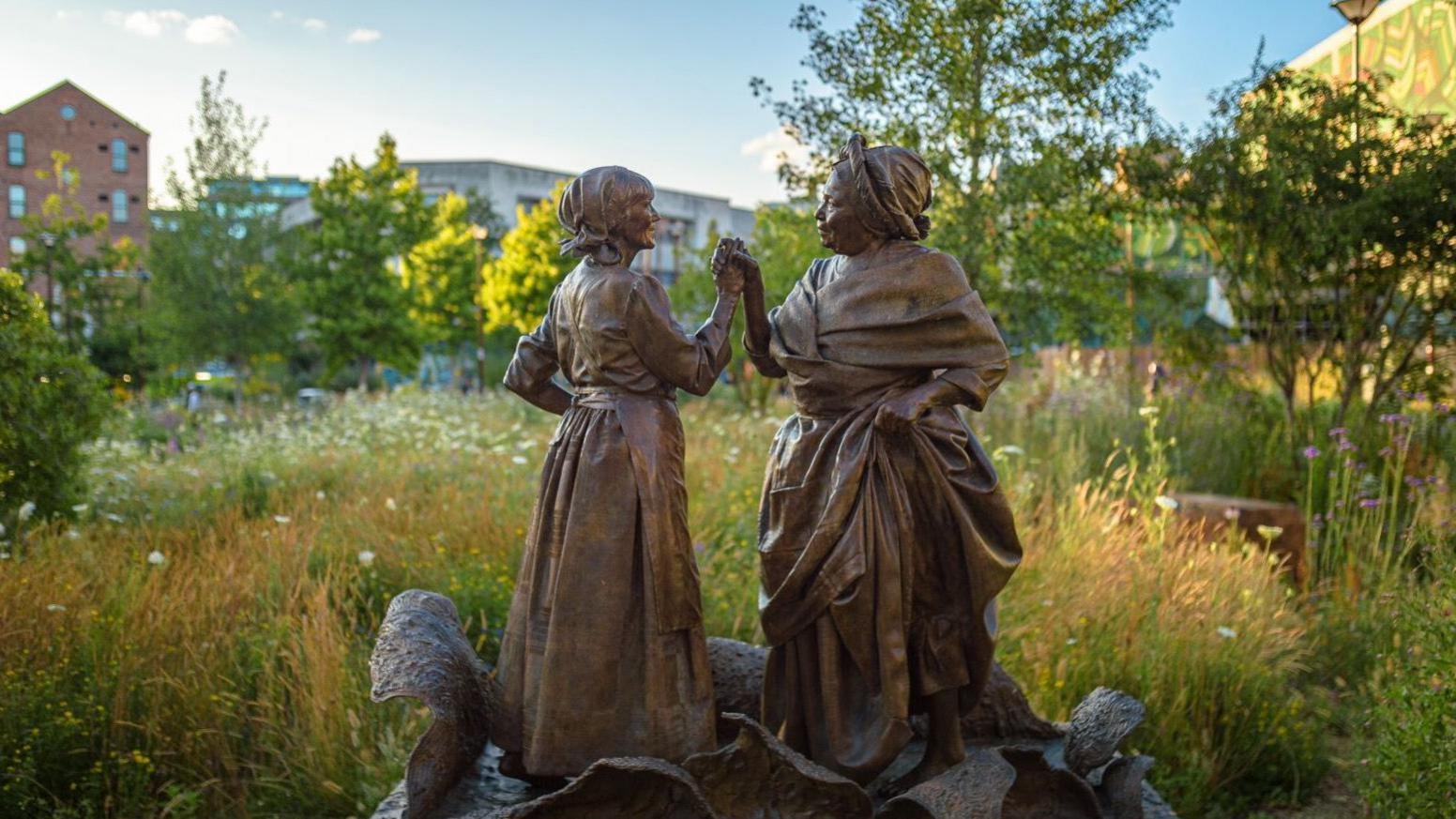 The real-life story of the 'community activist' cast in bronze - BBC News