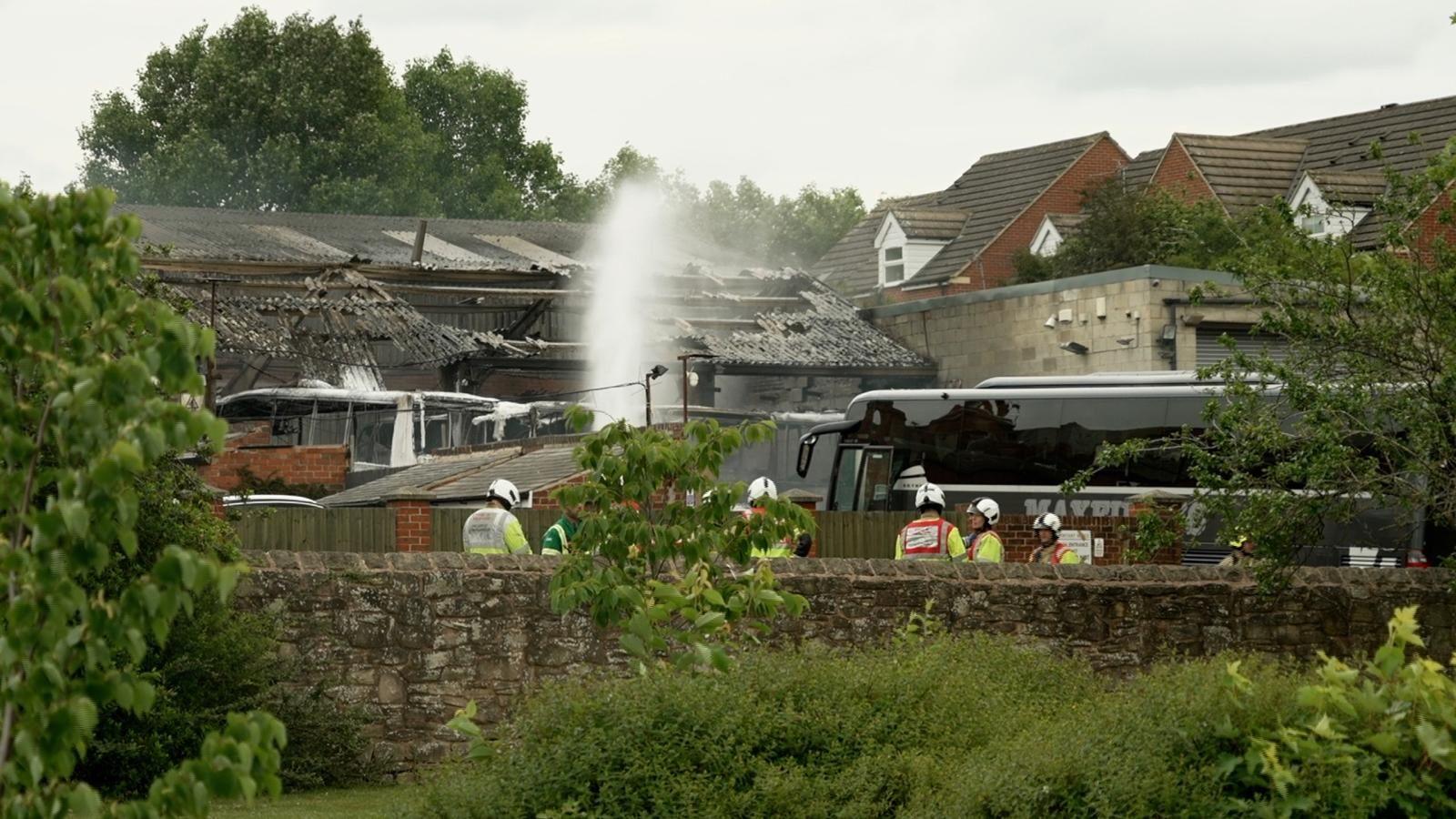 Rotherham travel company loses three coaches in fire - BBC News