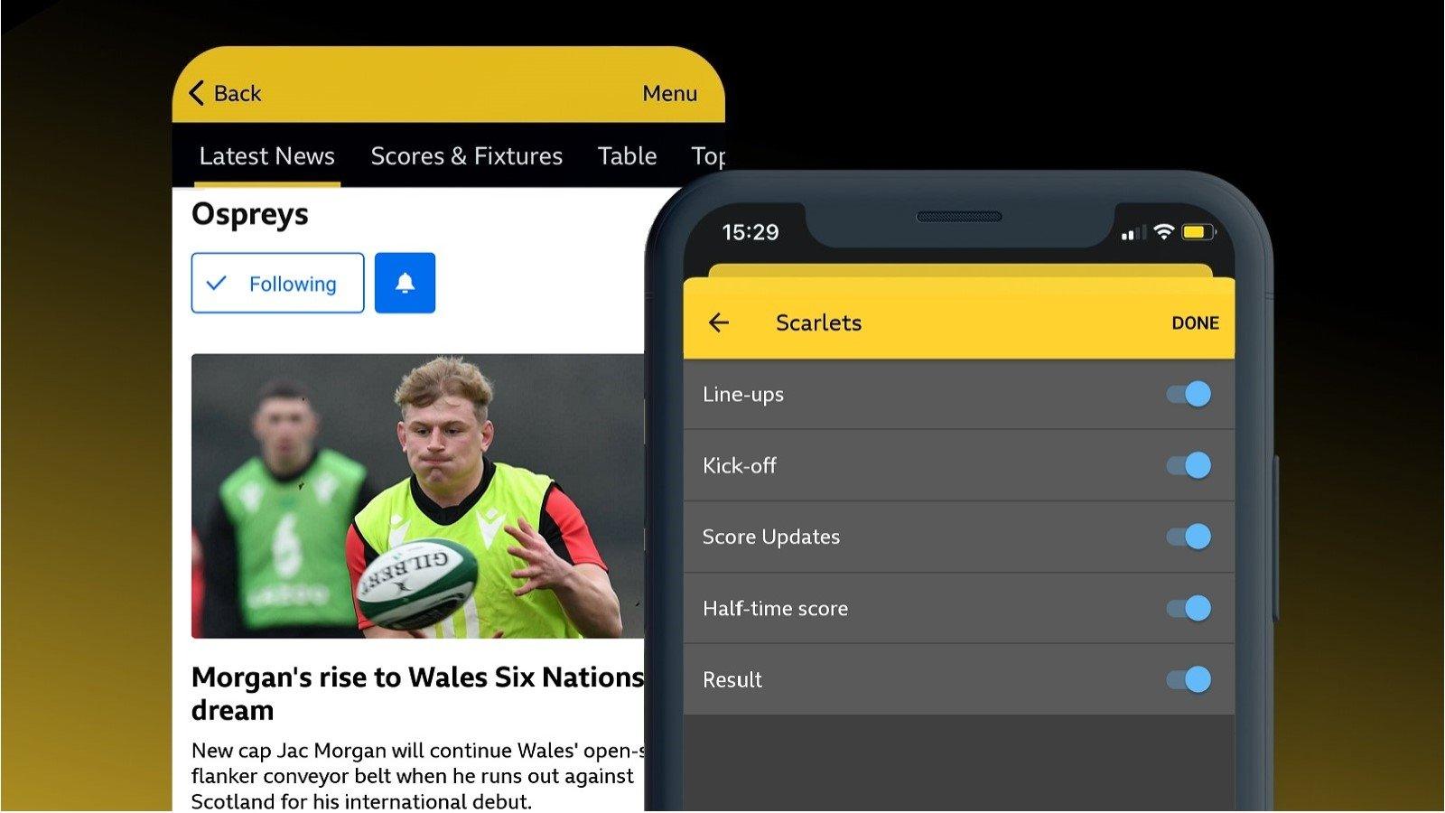 Wales rugby notifications, Live Guide, MySport and social media with ...