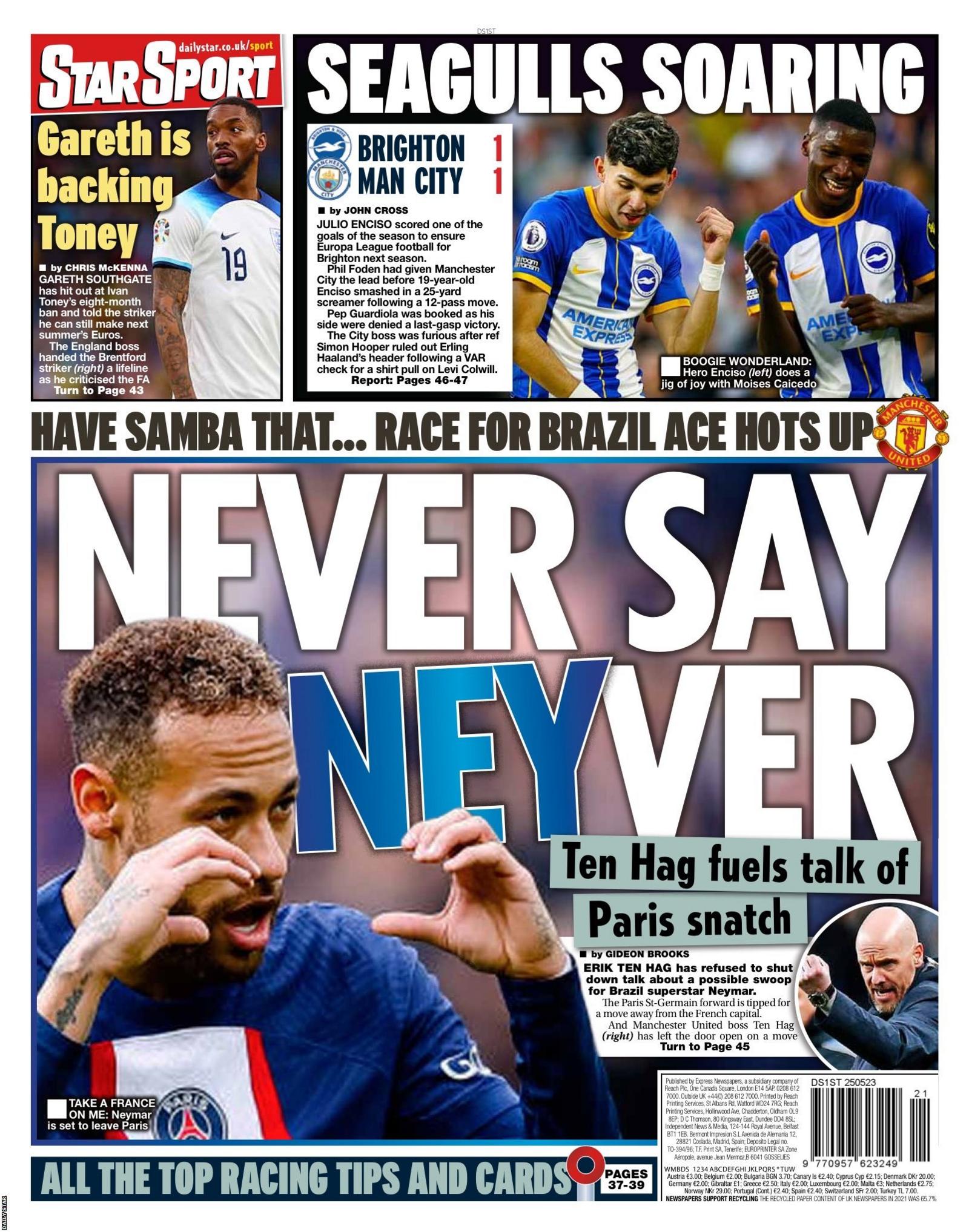 Thursday's back pages - BBC Sport