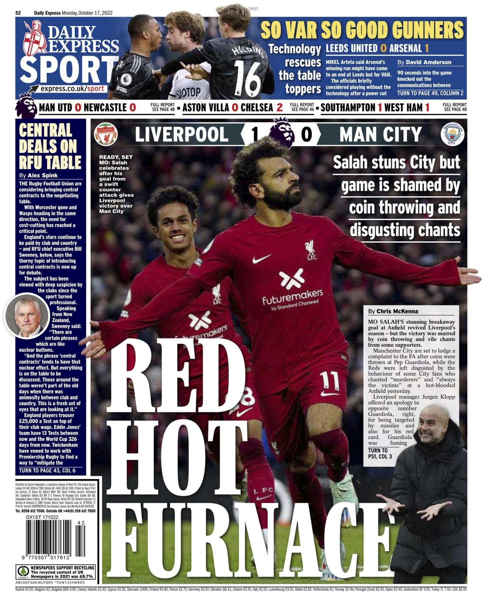 Monday's sports pages - BBC Sport