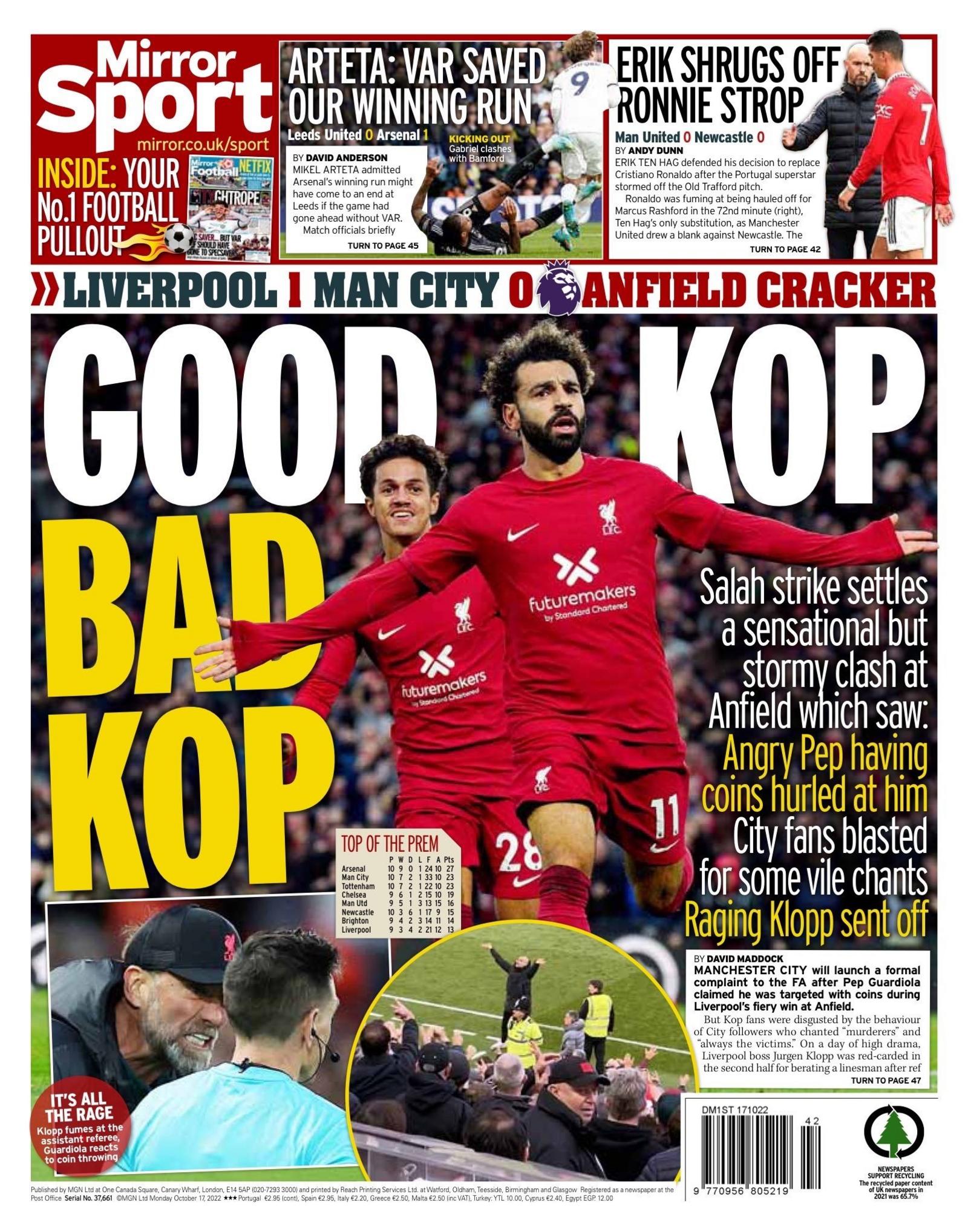 Monday's sports pages - BBC Sport