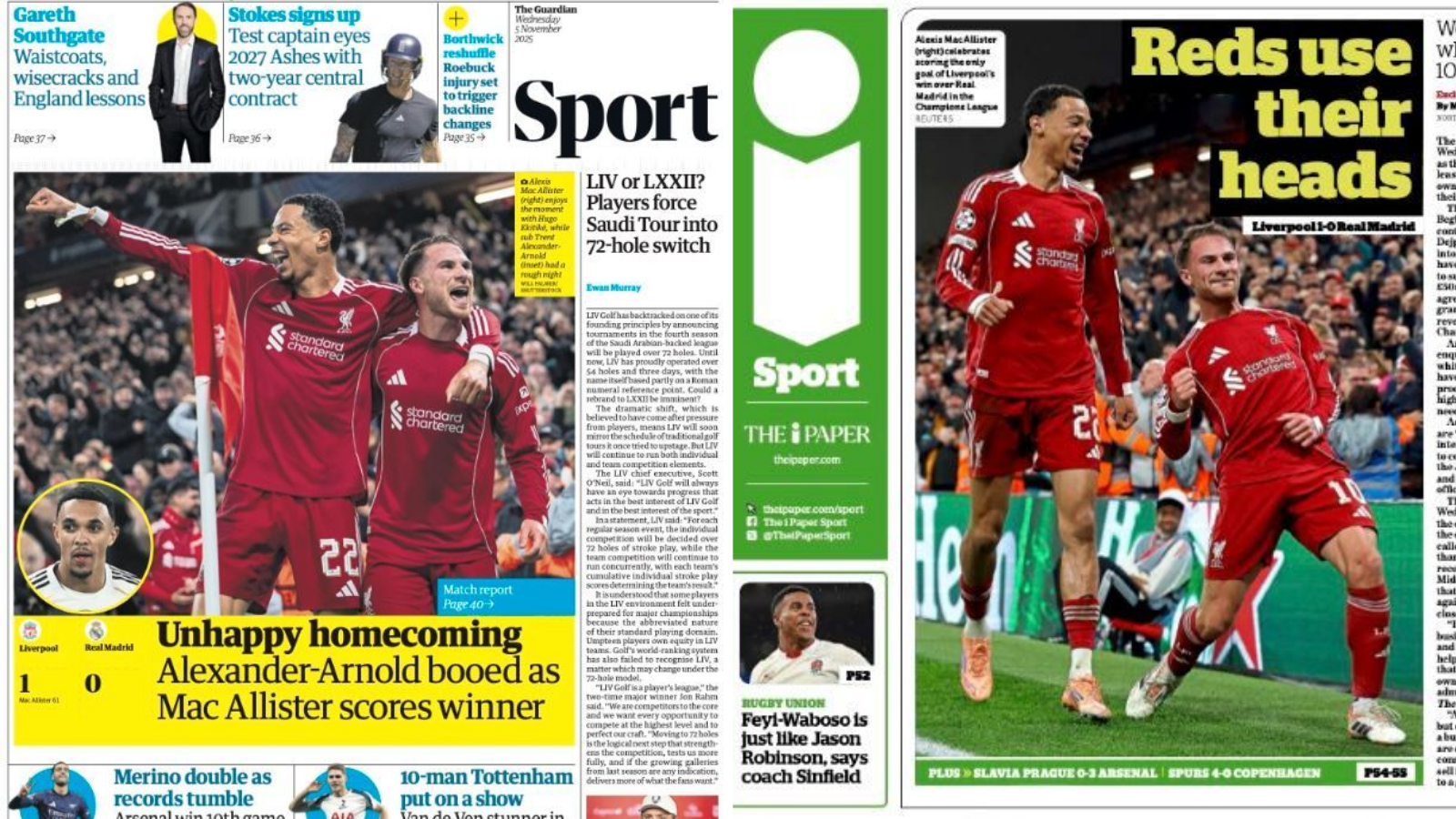 Liverpool 1-0 Real Madrid: The papers react to Reds' win - BBC Sport