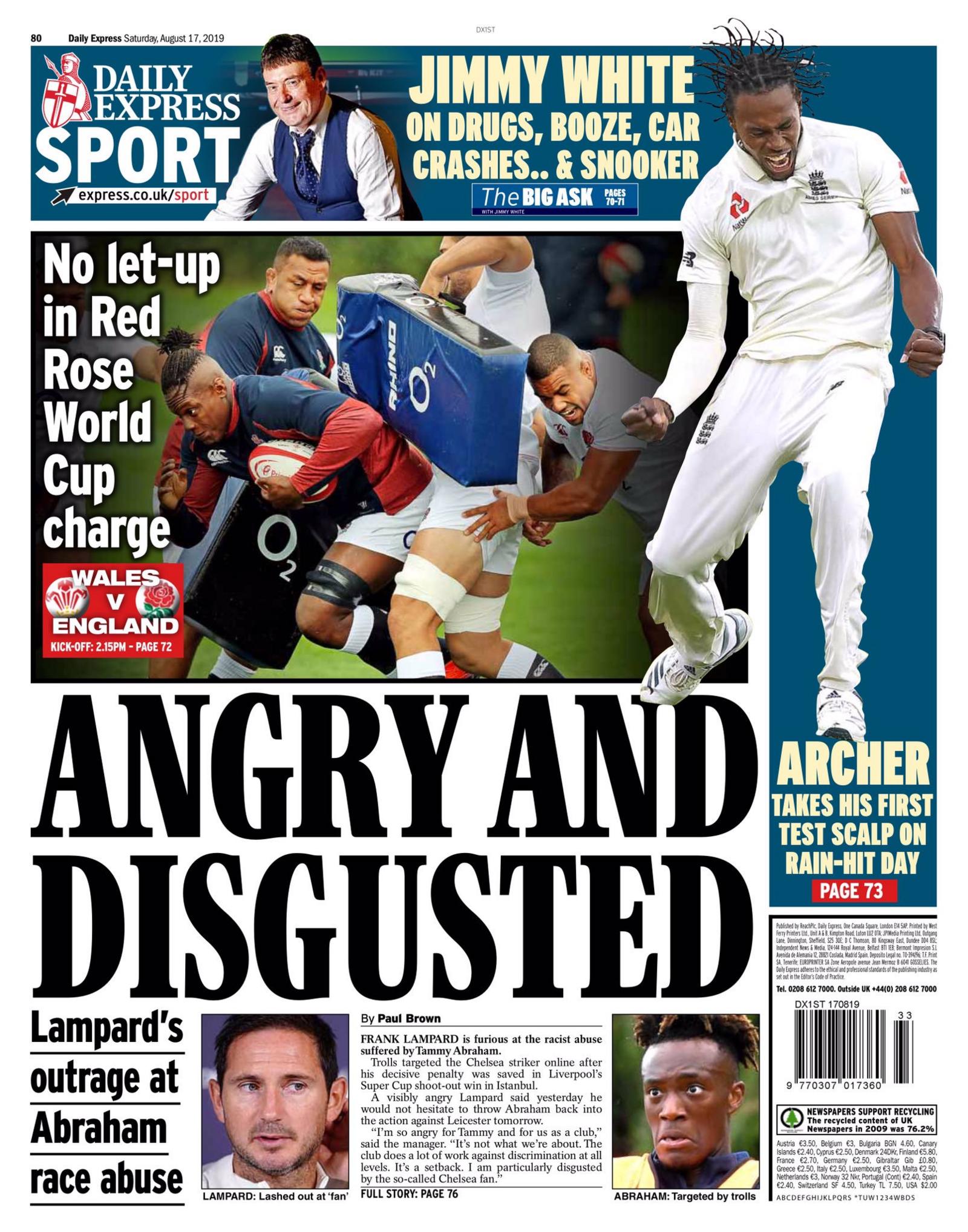 Saturday's back pages - BBC Sport