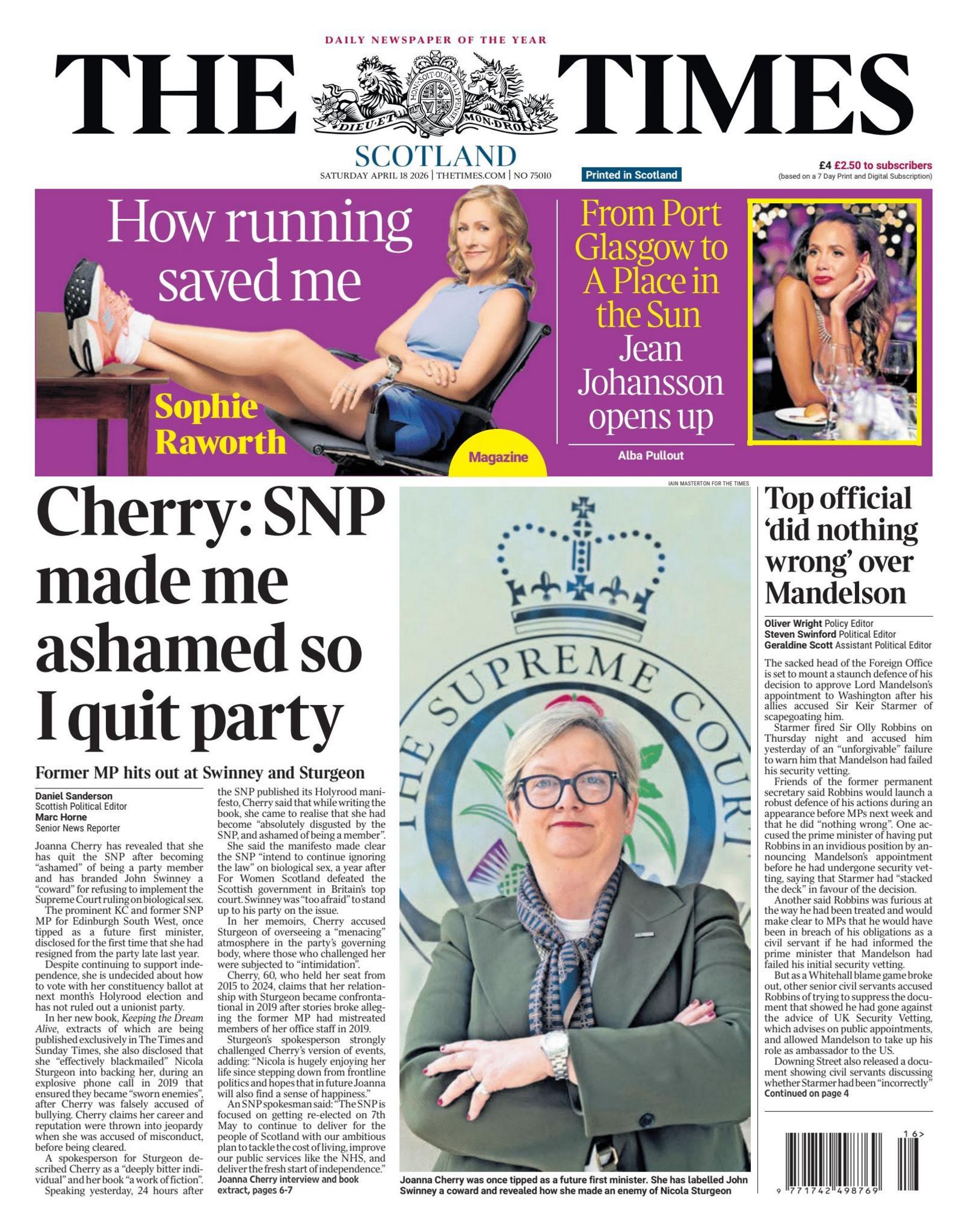 Scotland's papers: Parties in 'fiscal denial' and Cherry's SNP claims ...