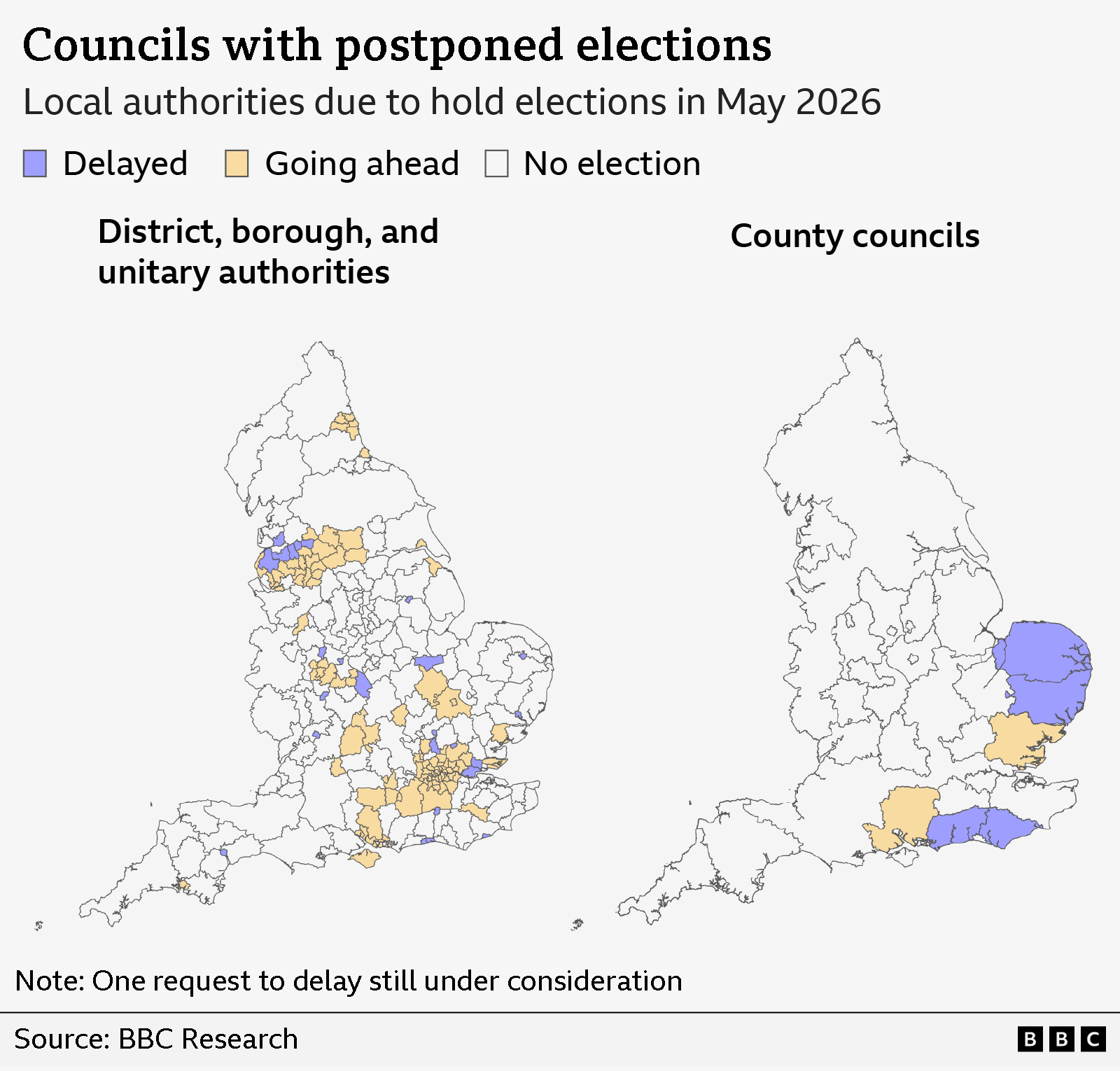 Twenty-nine English councils to delay elections, minister confirms ...