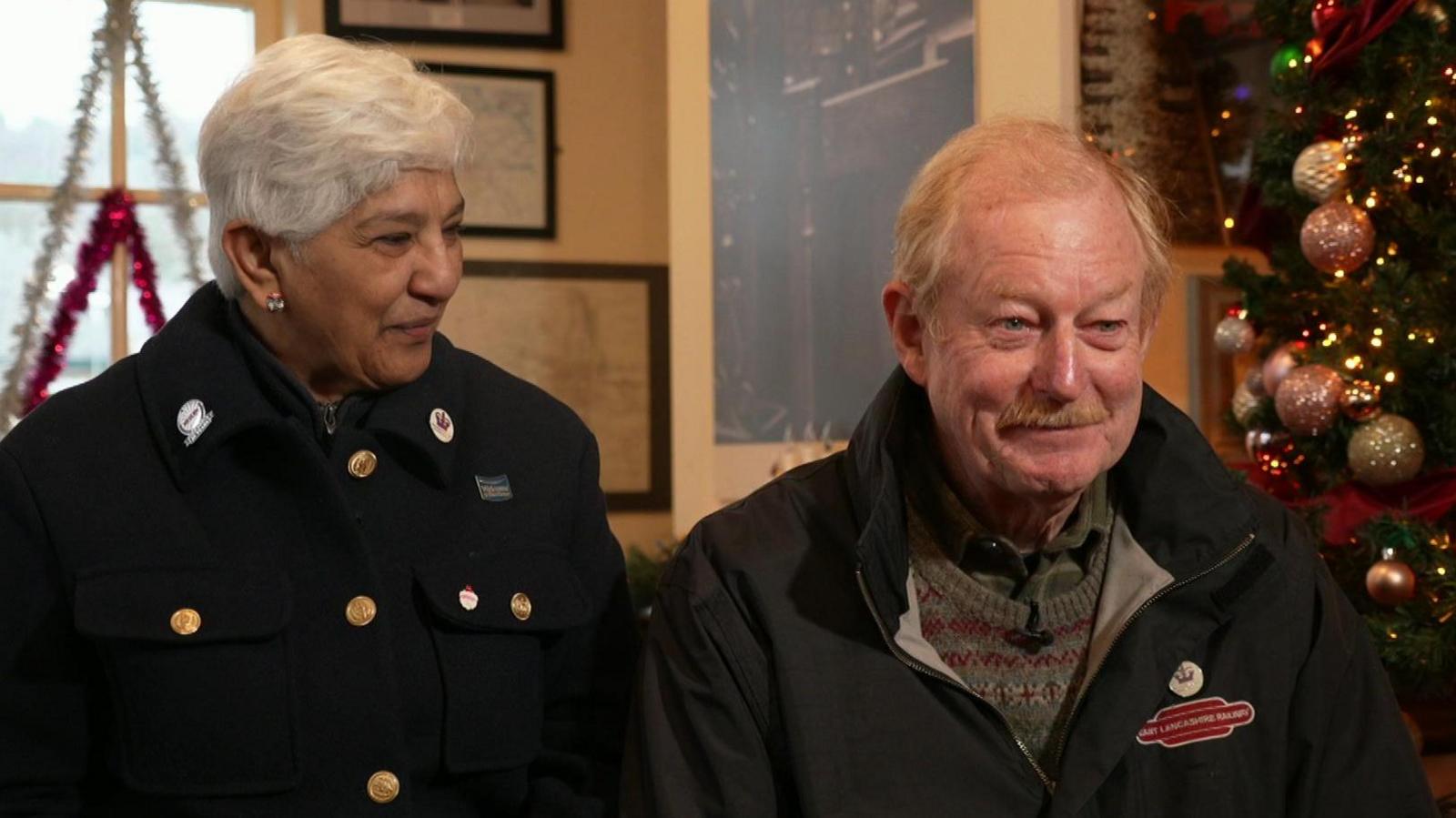 Couple's 83-year combined dedication to heritage railway - BBC News