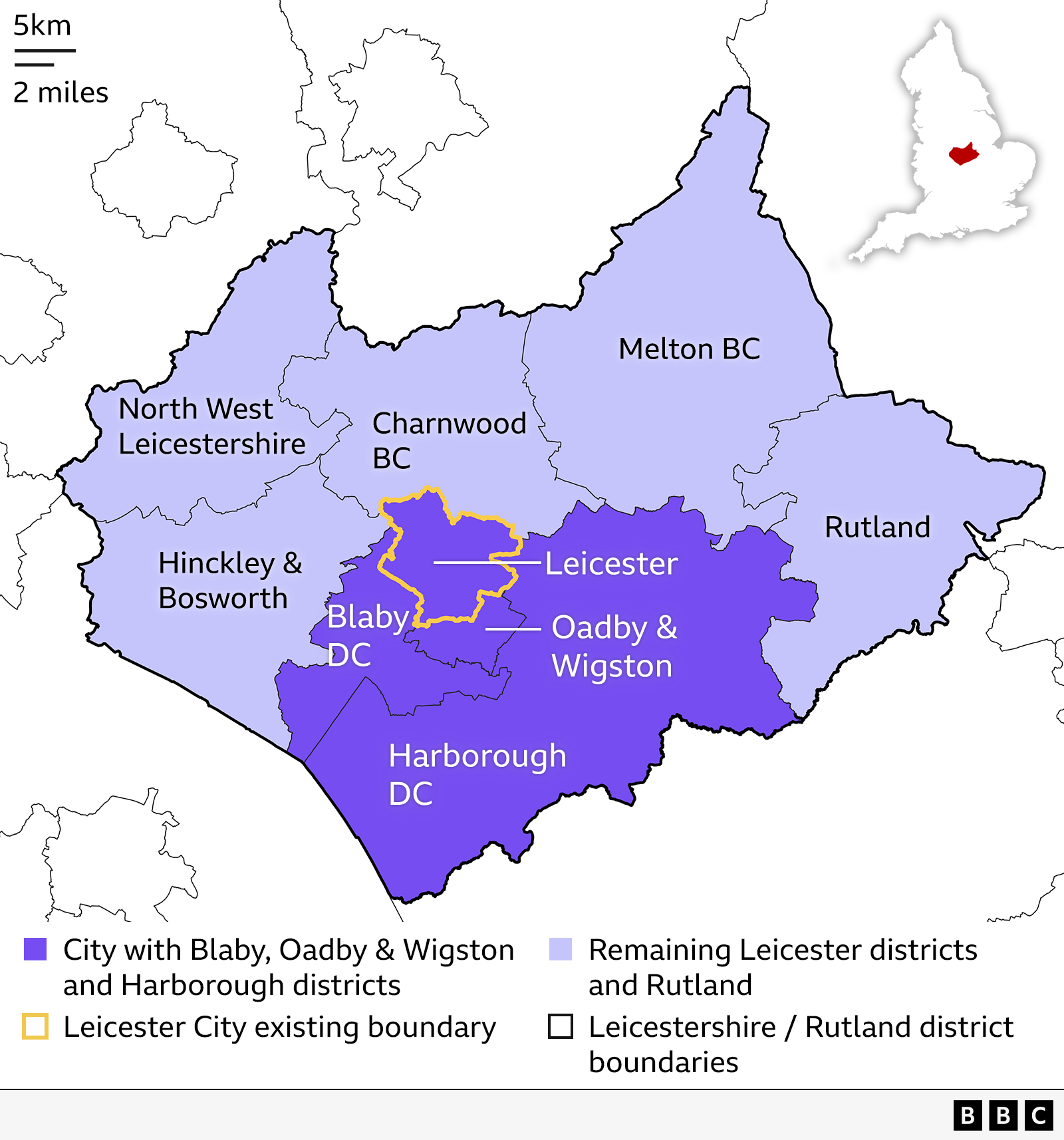 New plan to merge Leicester City Council with three districts - BBC News