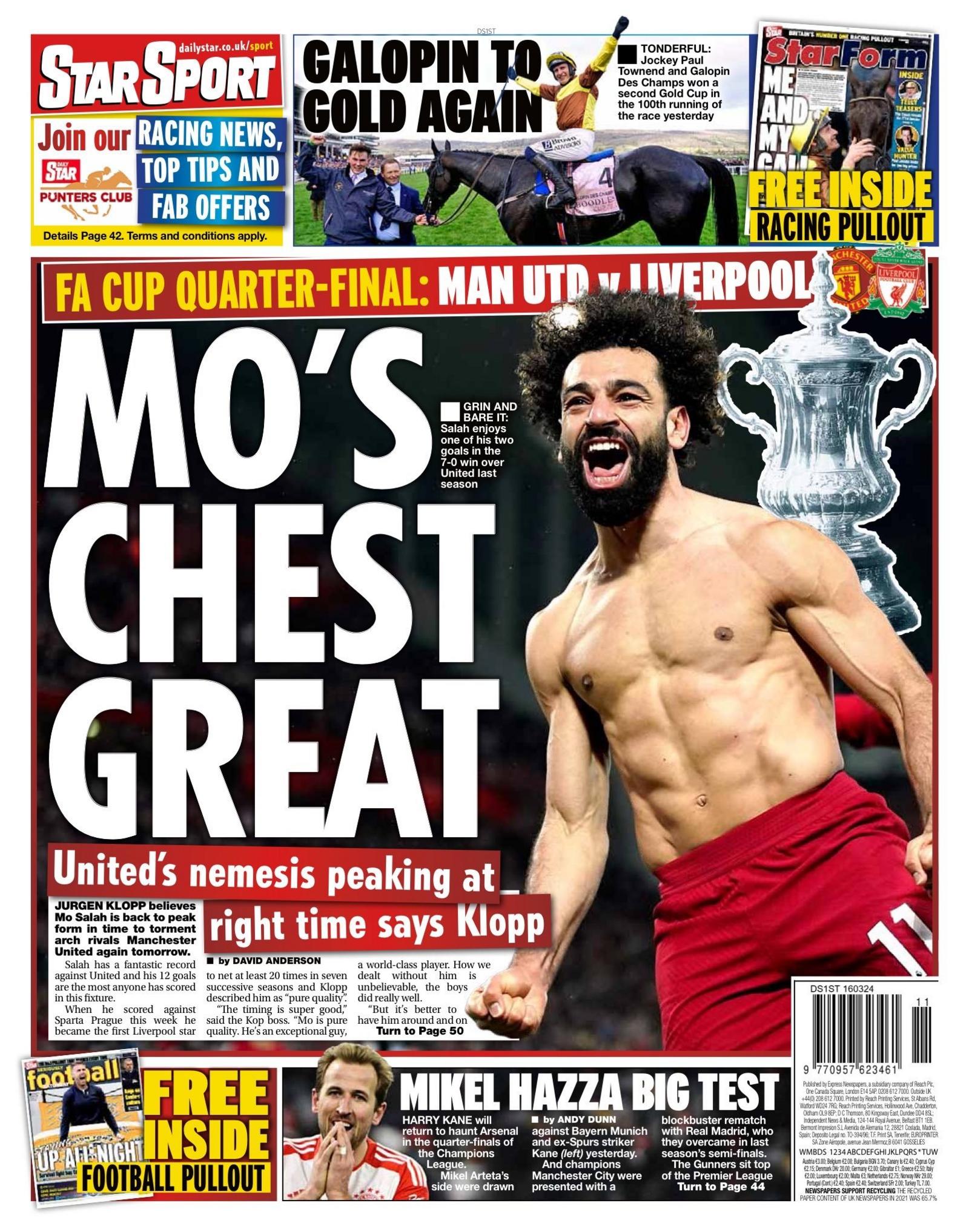 Saturday's back pages - BBC Sport