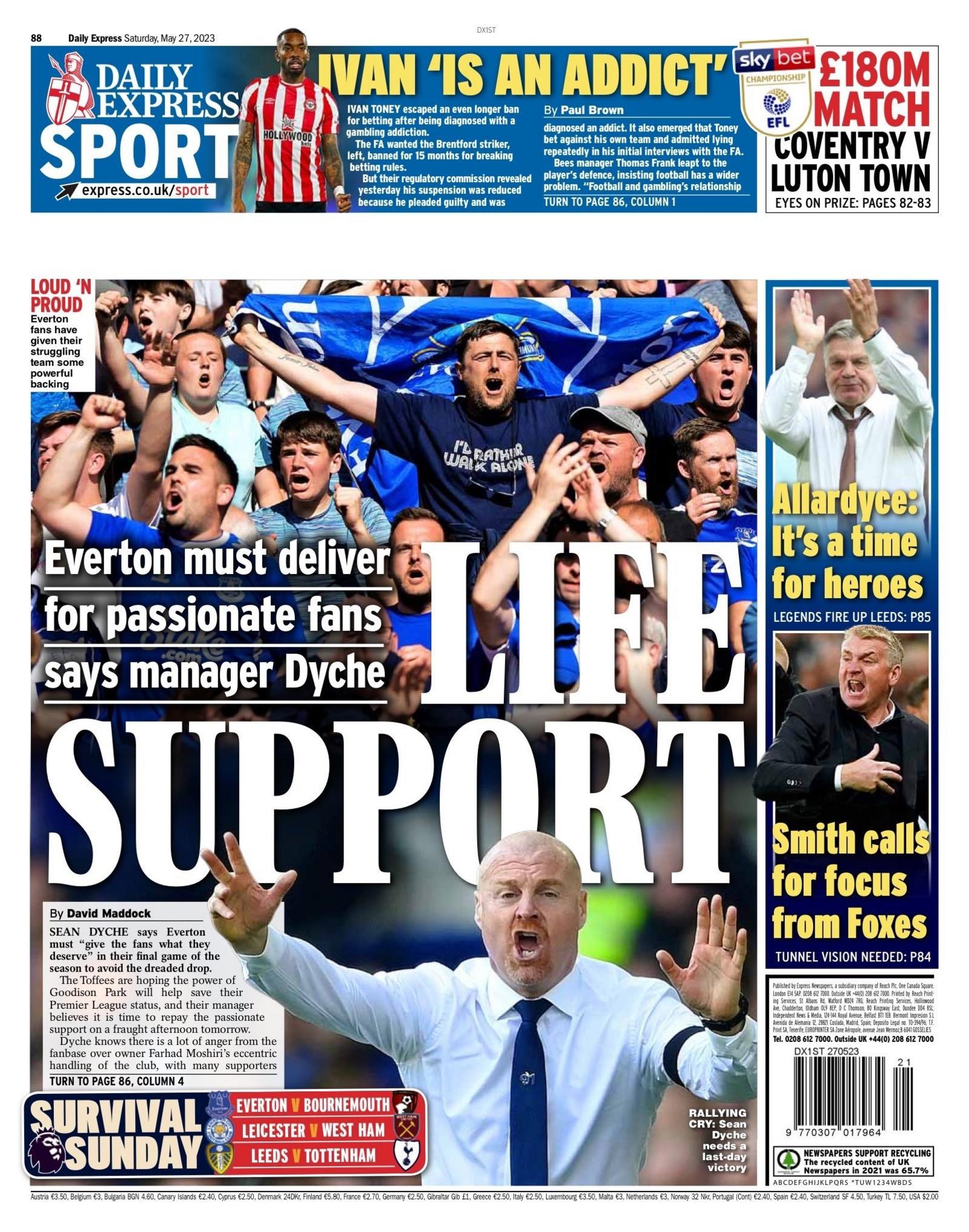 Saturday's back pages - BBC Sport