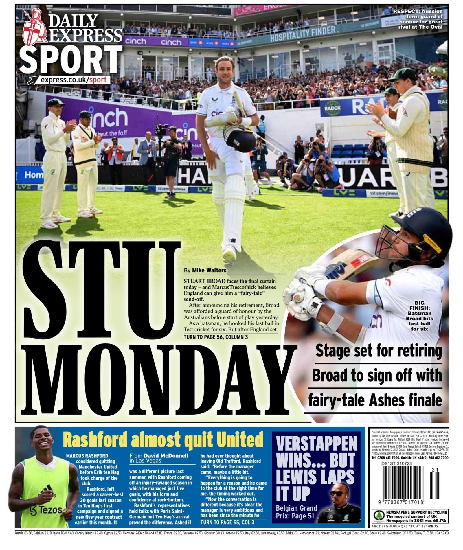 Monday's back pages - BBC Sport