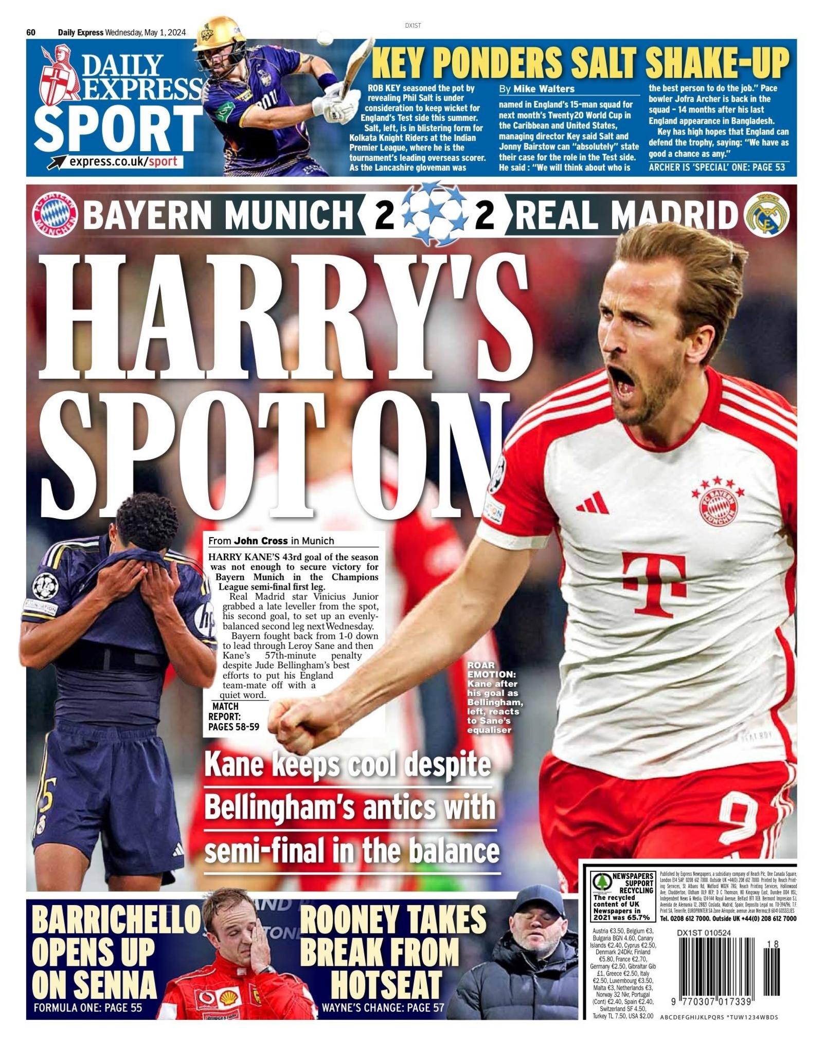 Wednesday's back pages - BBC Sport