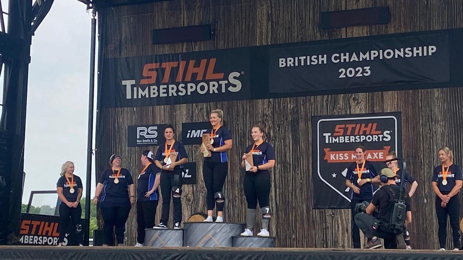 Timbersports champion from Oswestry competes weeks after childbirth ...