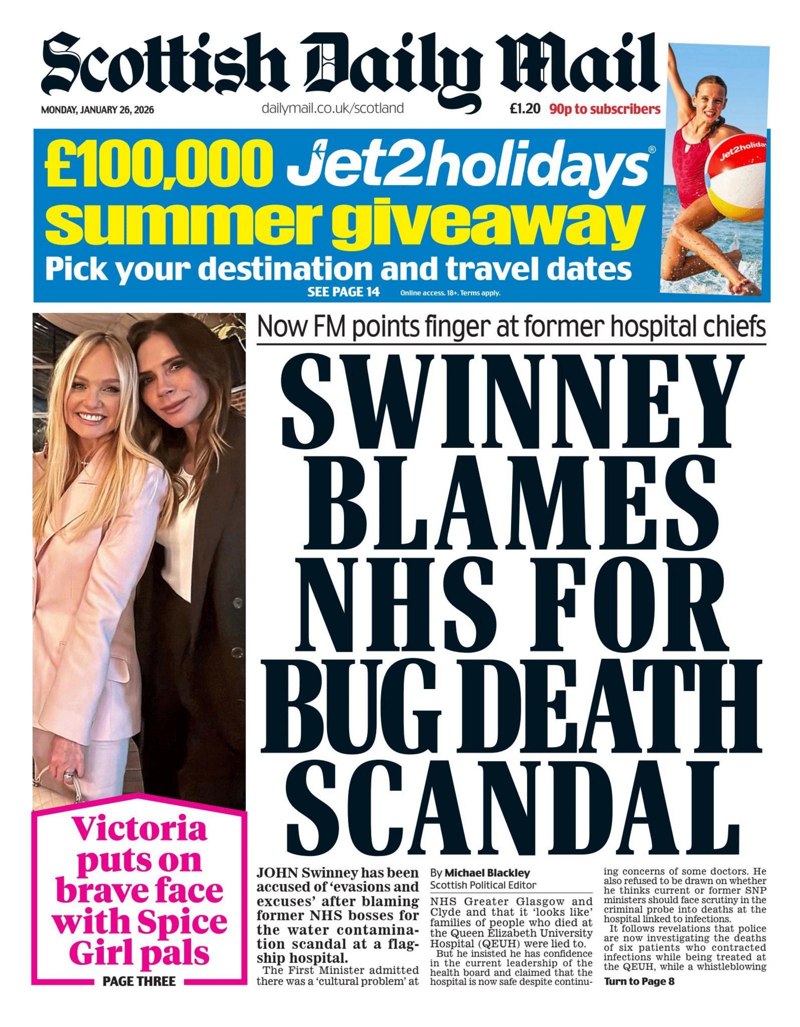 Scotland's papers: Swinney's health board attack and Burnham fallout ...