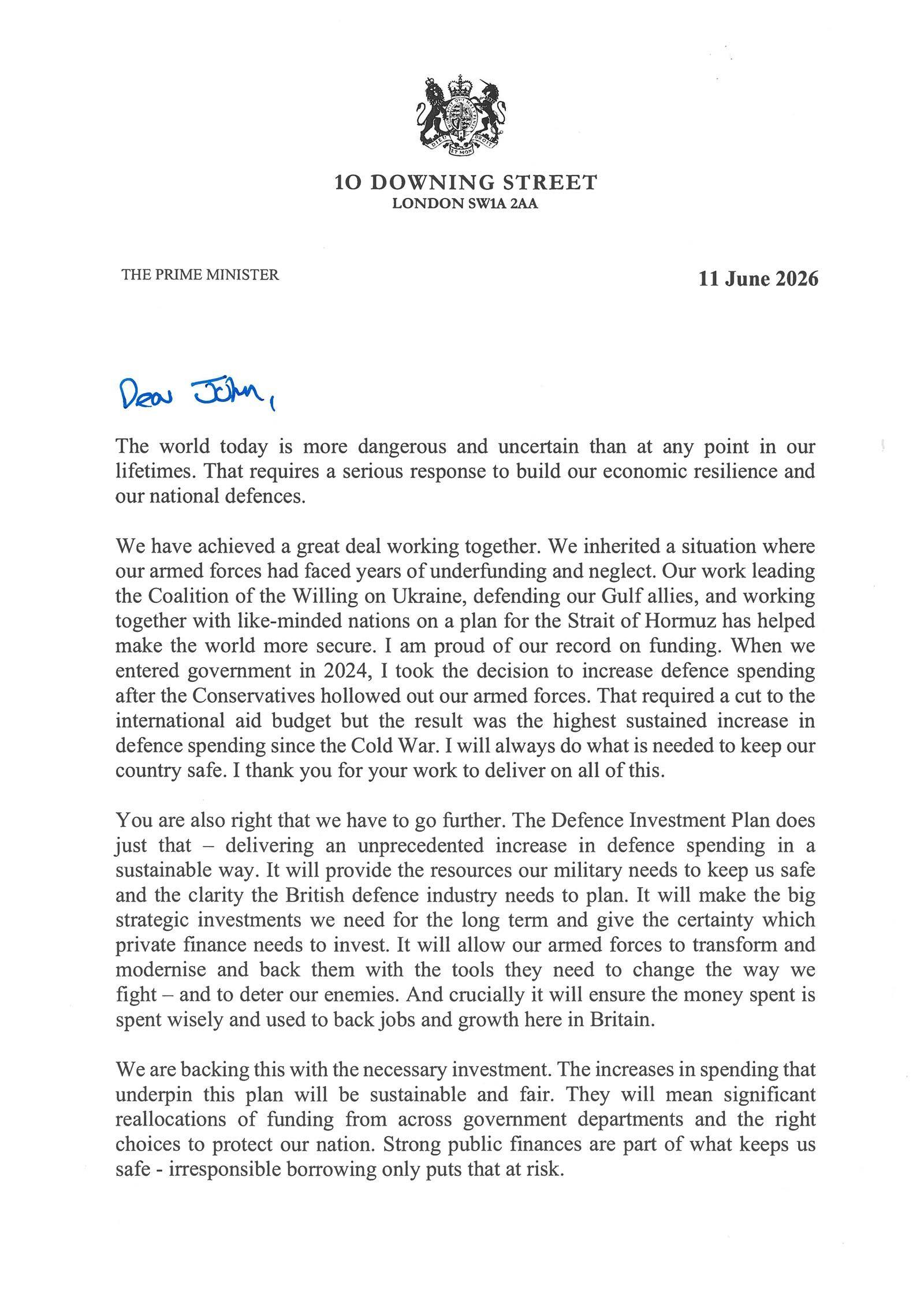John Healey and Al Carns: Resignation letters in full and Starmer's ...