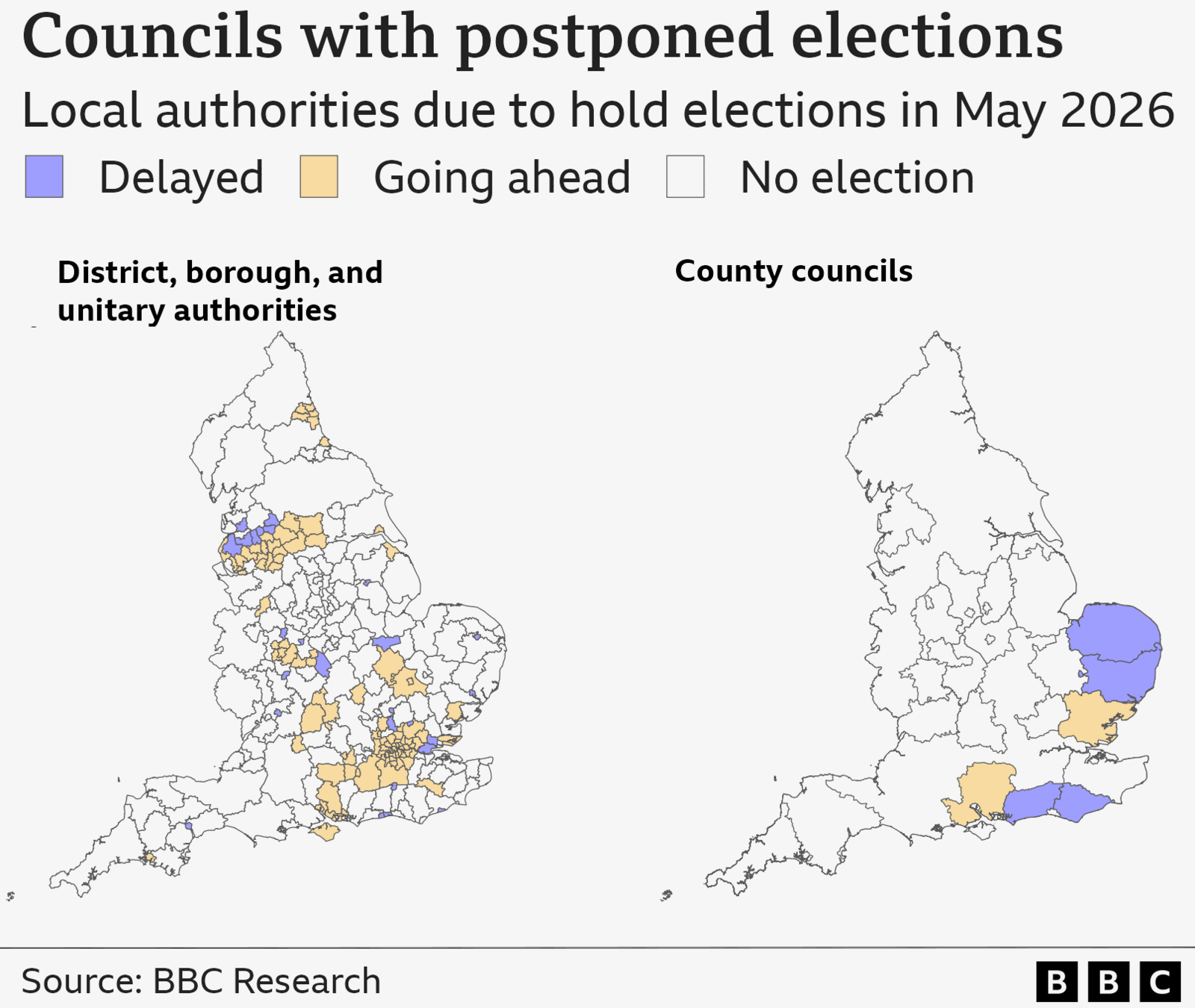 Essex County Council elections going ahead in May - minister - BBC News