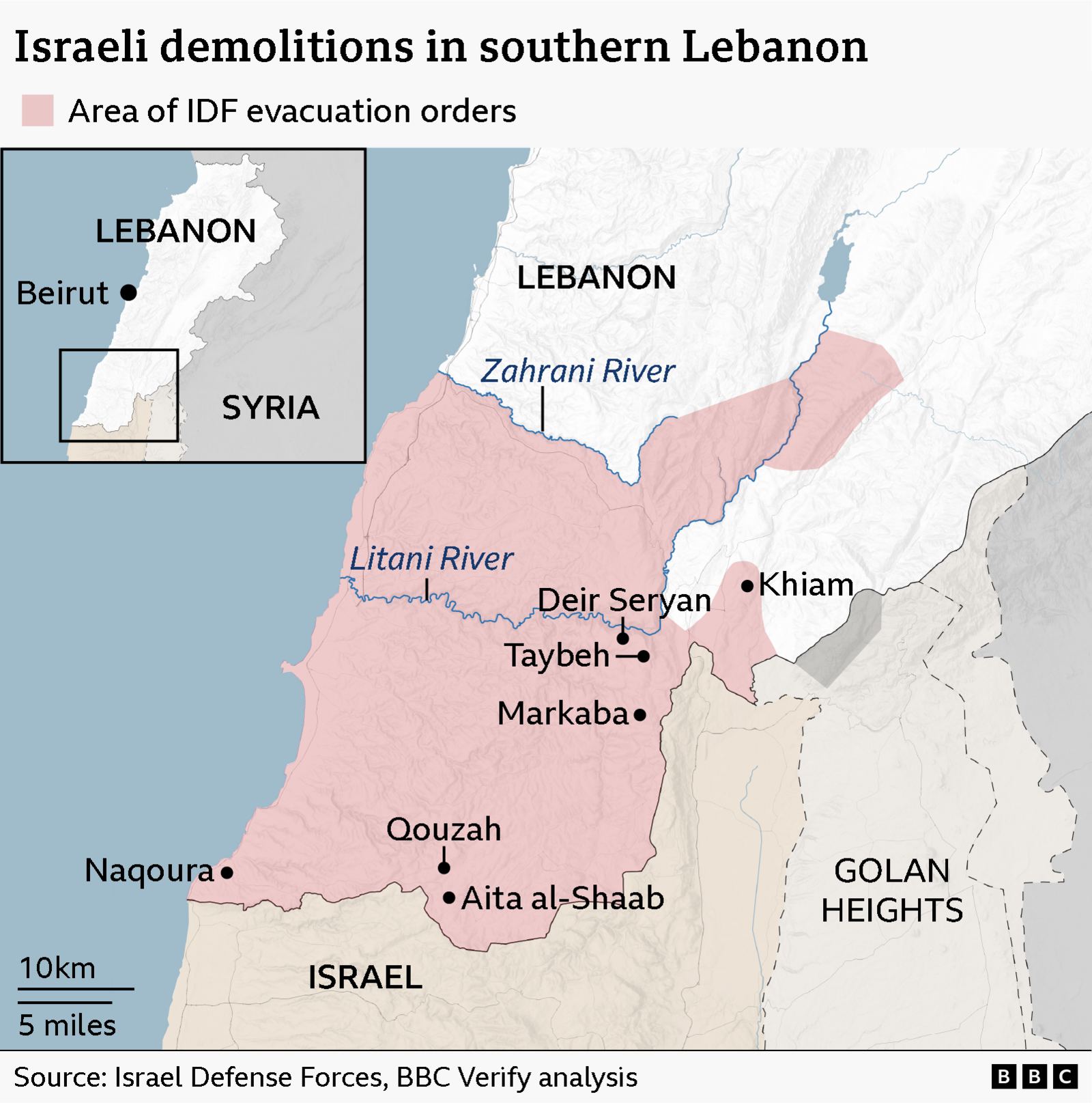 Satellite images reveal scale of Israeli demolitions as Lebanese ...