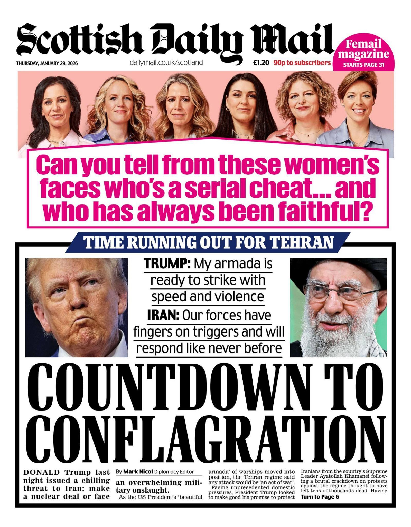 Scotland's papers: Iran 'countdown' and Fettes failed to protect pupils ...