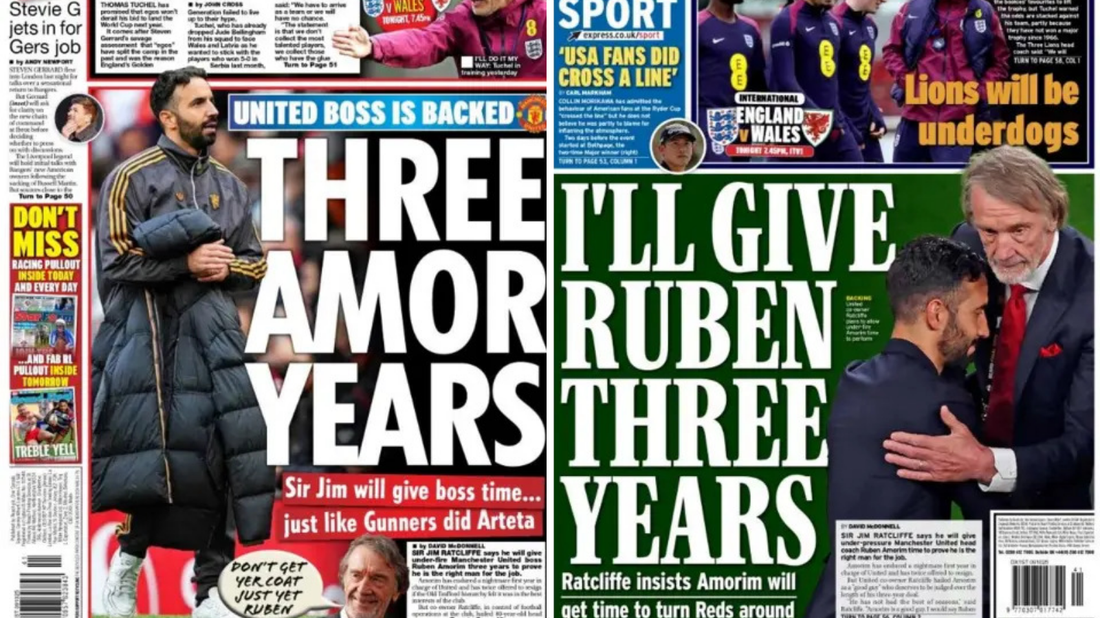 Man Utd news: Thursday's back pages on Sir Jim Ratcliffe giving Ruben Amorim more time - BBC Sport