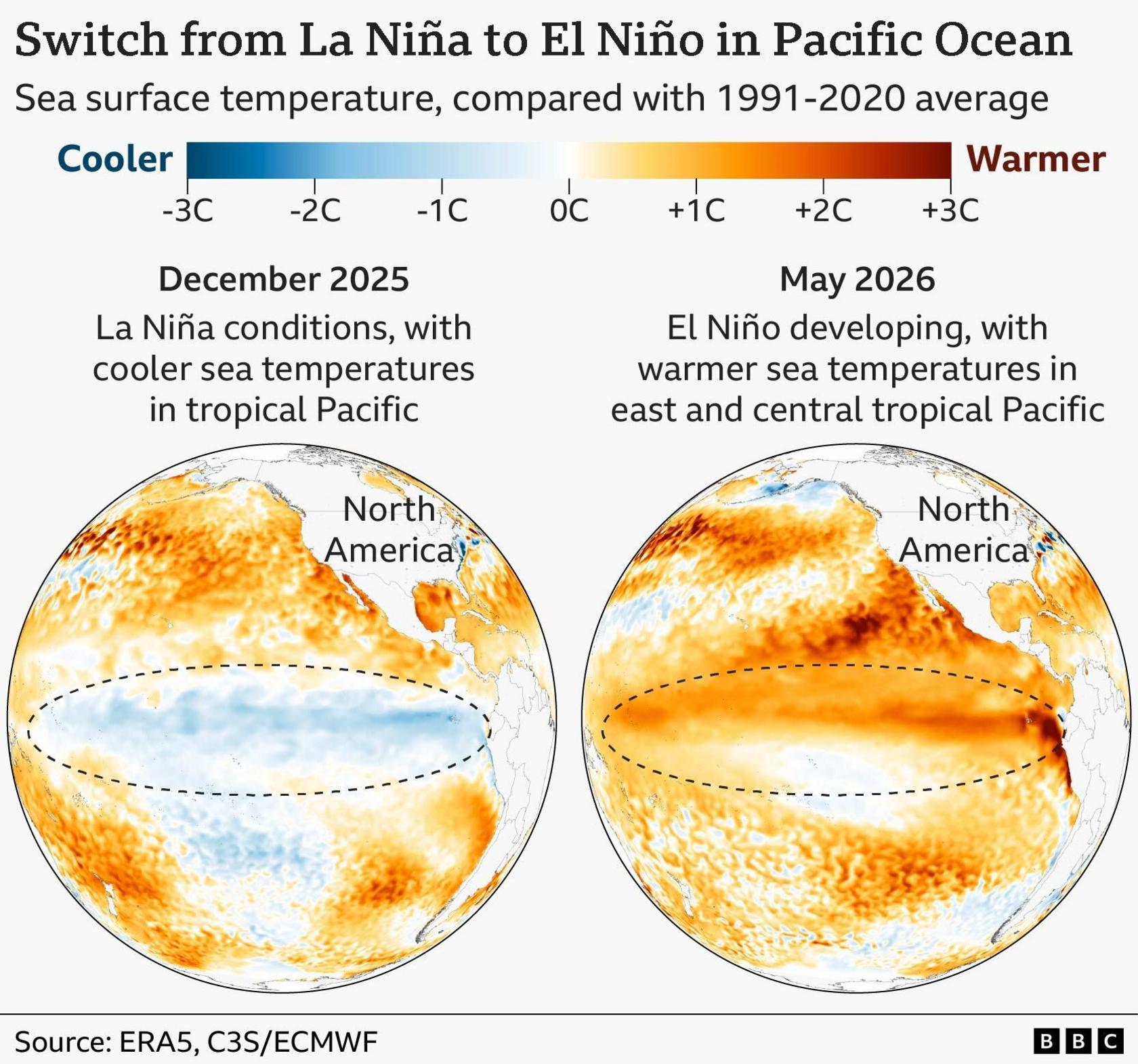 El Niño has begun, scientists say, and could bring record heat - BBC News