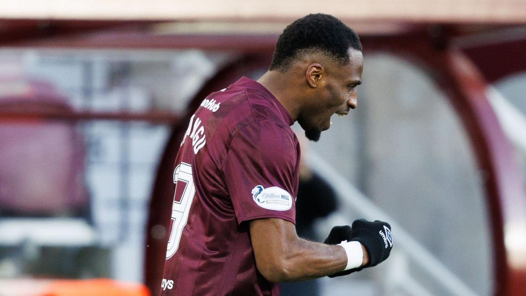 Hearts striker Kabangu turns fan for Belgians' Ibrox trip - BBC Sport