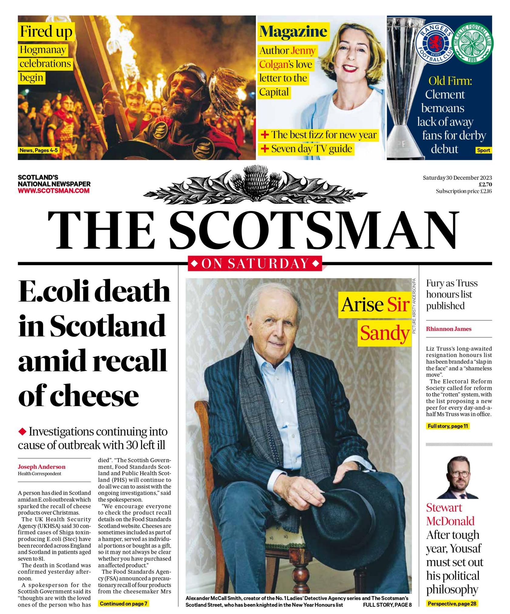 E. coli cheese death and New Year Honours list - BBC News