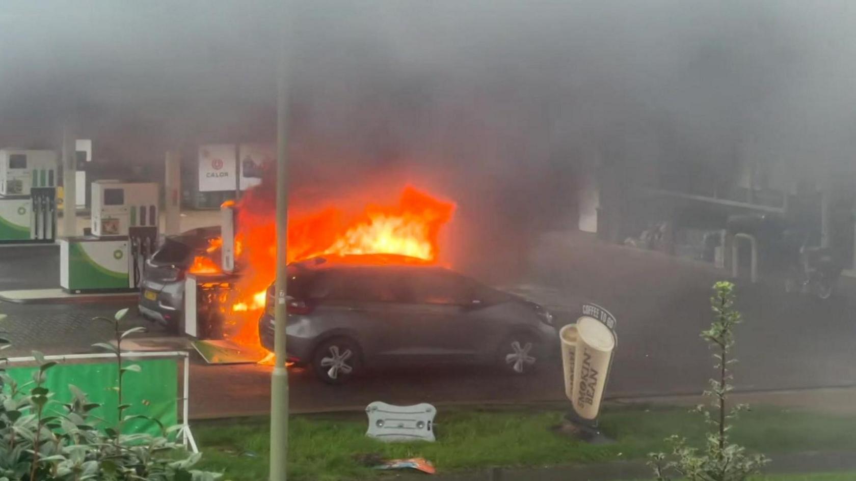 Man charged over fire at Lee-on-the-Solent BP petrol station - BBC News