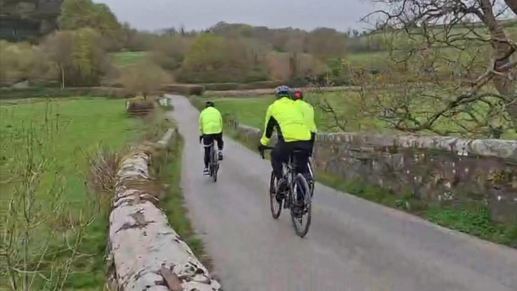 Carlisle fans arrive in Truro after cycling 500 miles for charity - BBC ...