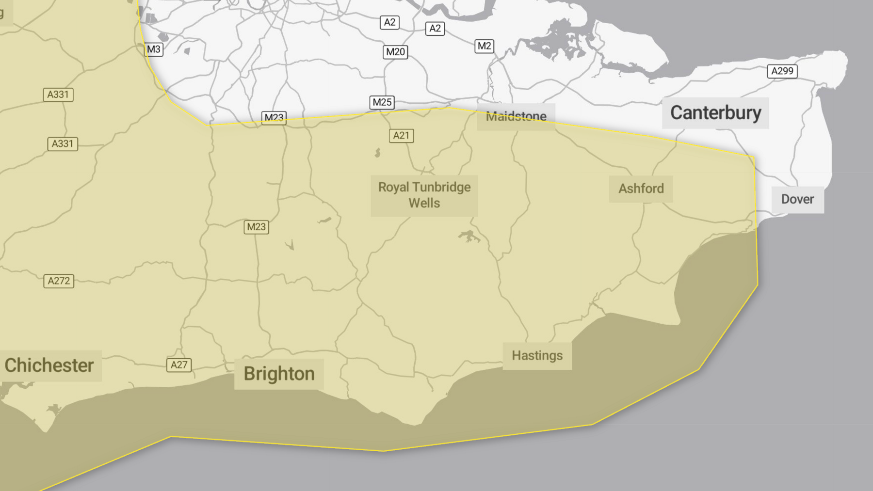 Weather warning issued for heavy rain across South East - BBC News