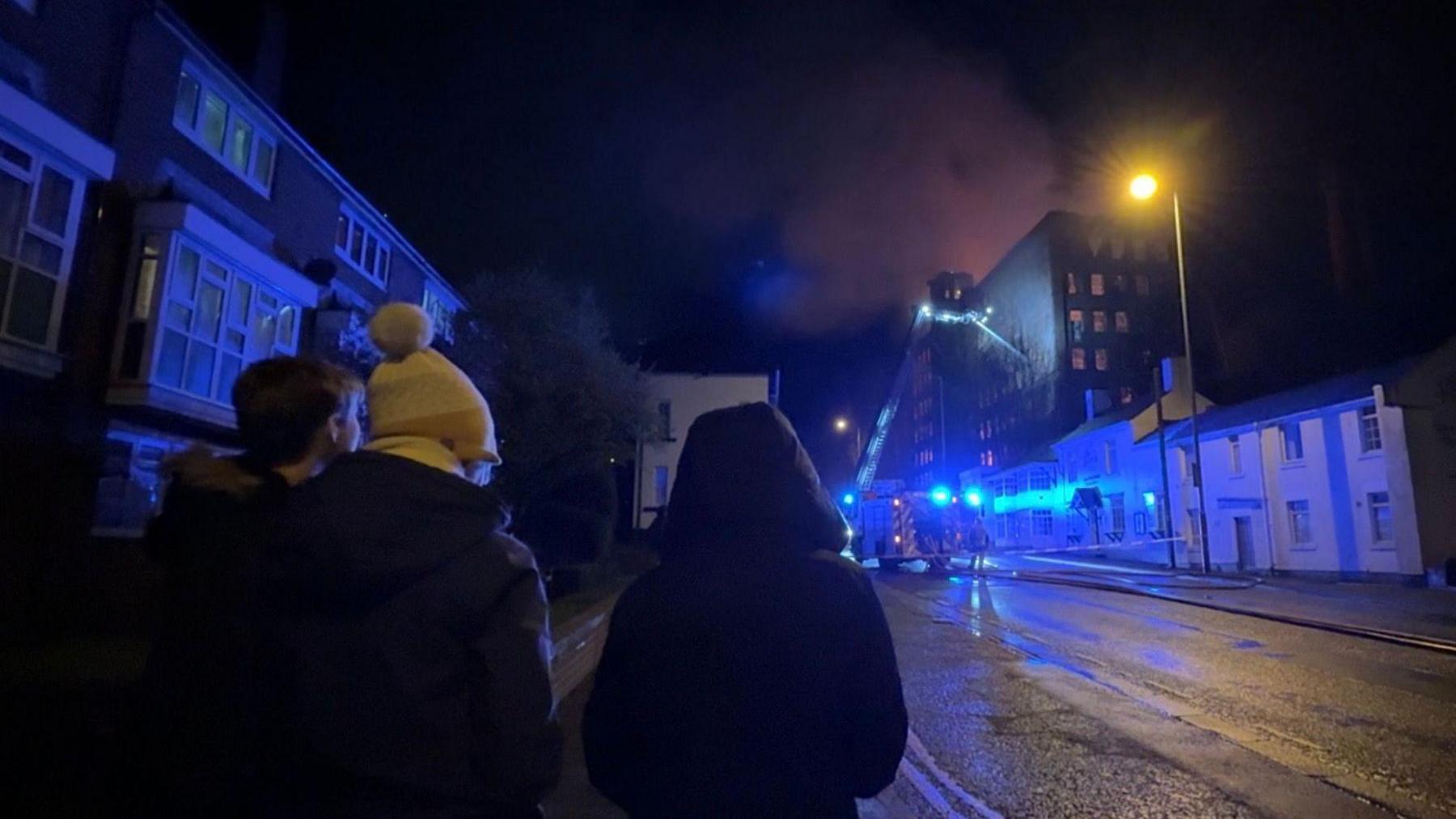 Arrest after major fire tears through Leek's historic Big Mill - BBC News
