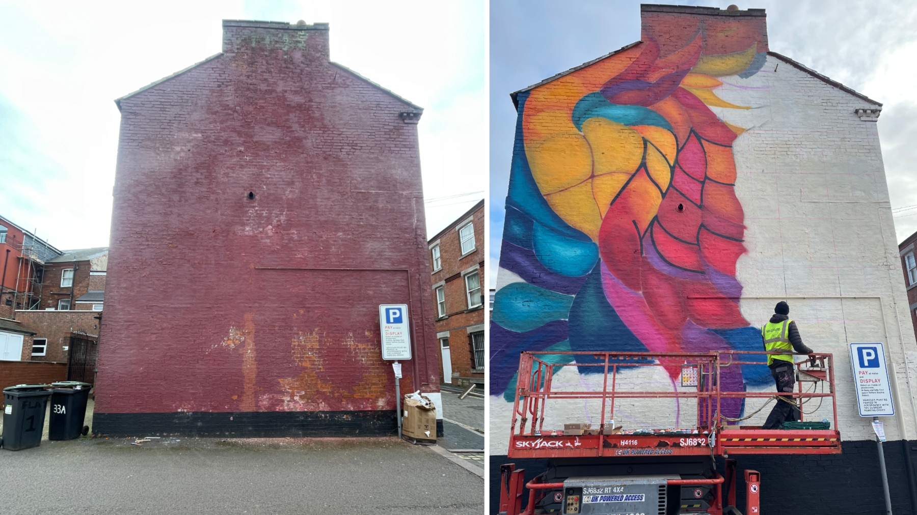 DH Lawrence mural painted near his Eastwood birthplace - BBC News