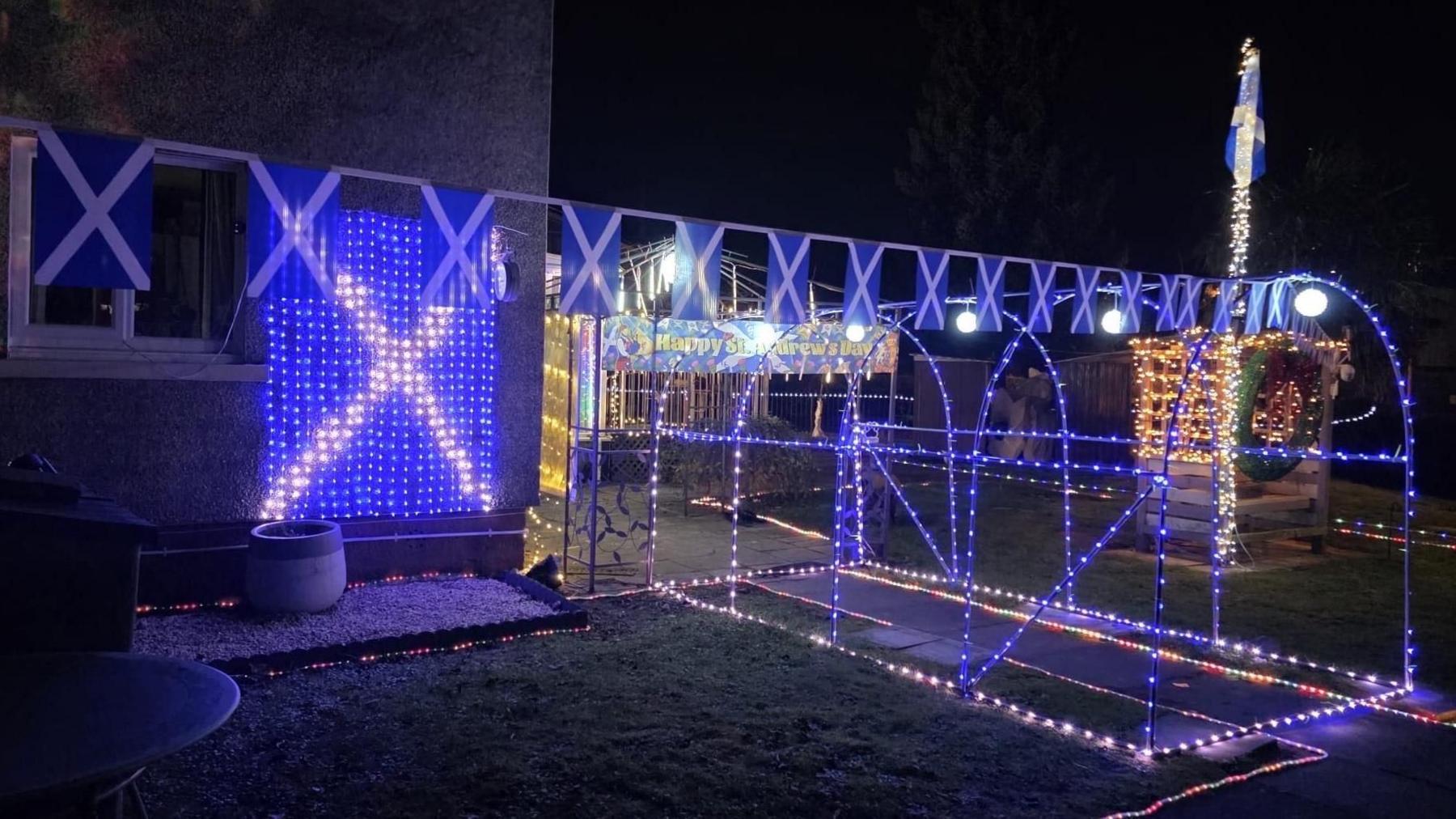 Why I light up my garden for more than half the year - BBC News