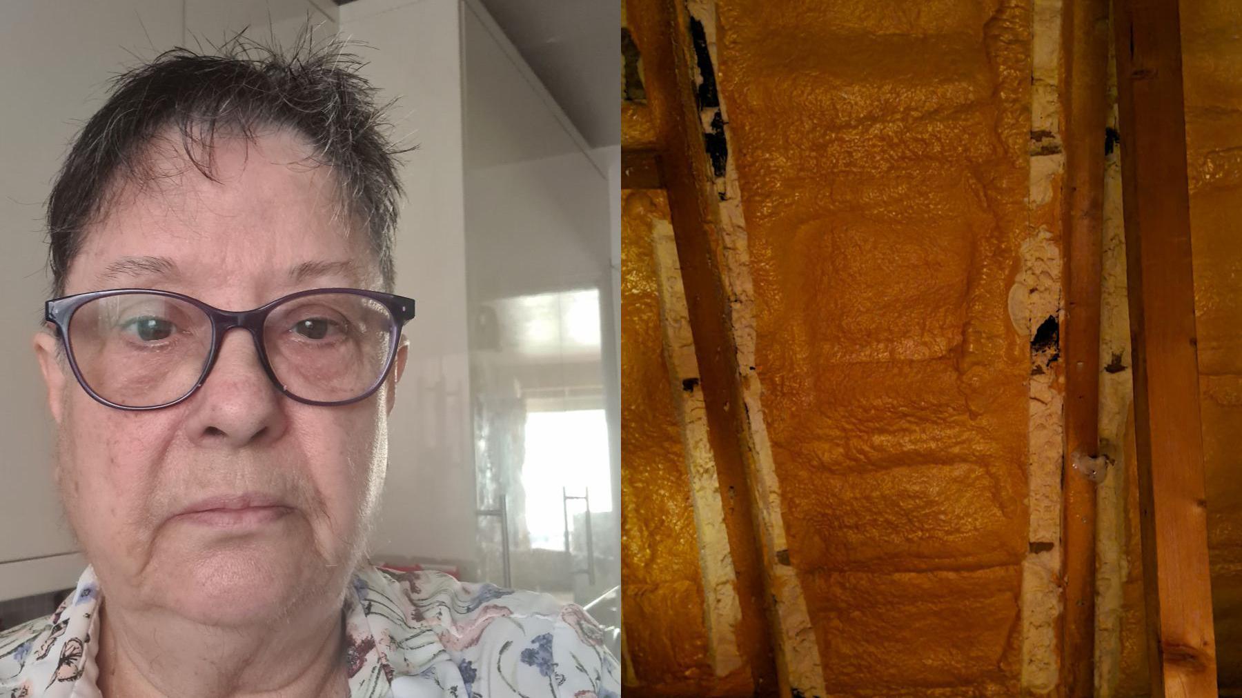 Spray foam removal leaves Brentford grandmother in debt - BBC News