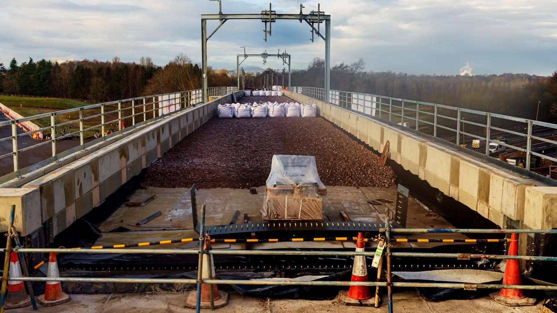 First train due over new Clifton rail bridge in Cumbria - BBC News