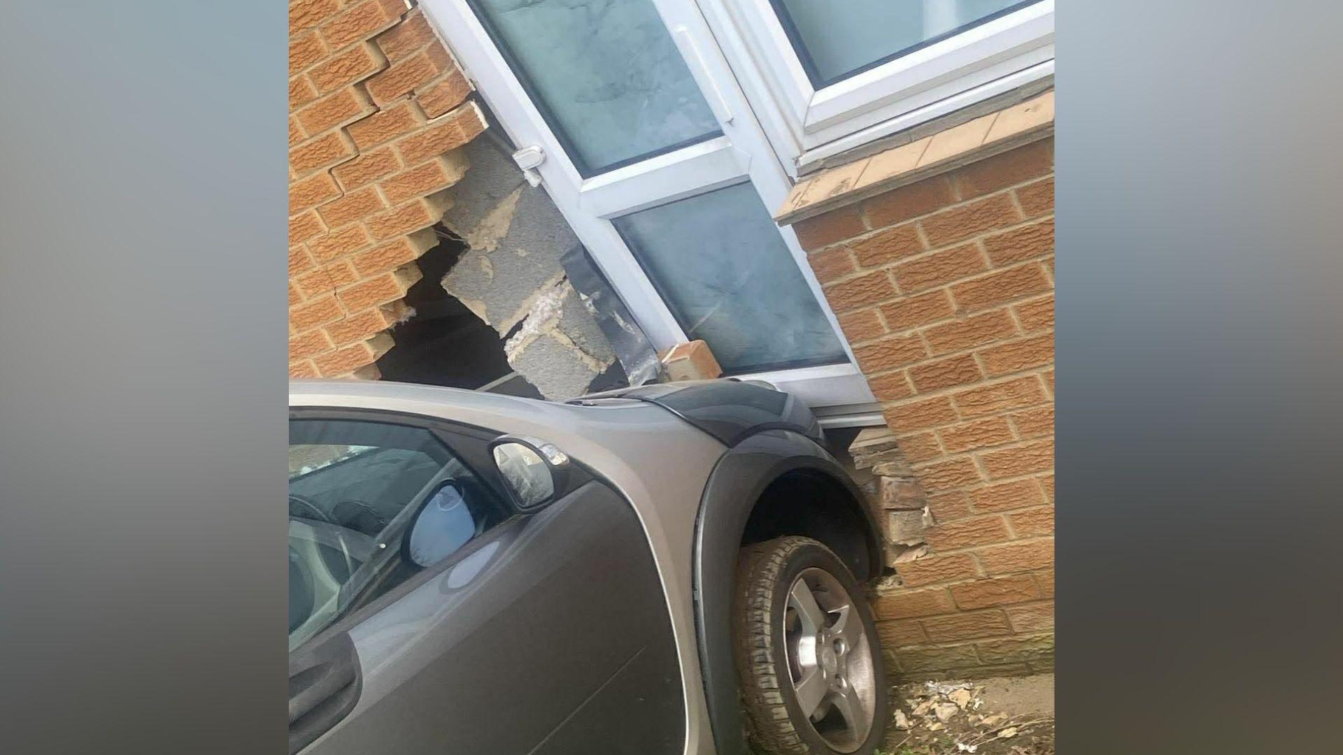 Newton Aycliffe house smashed by car leaves 'weirdest feeling' - BBC News