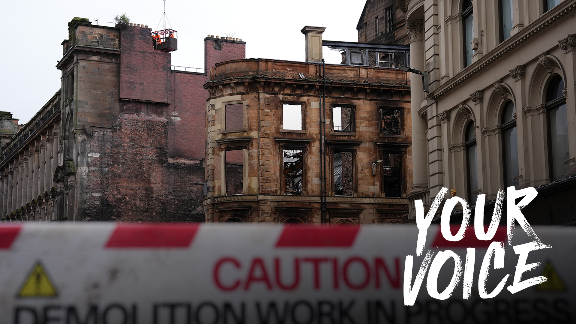 Glasgow Union Street fire cordon to remain until July - BBC News