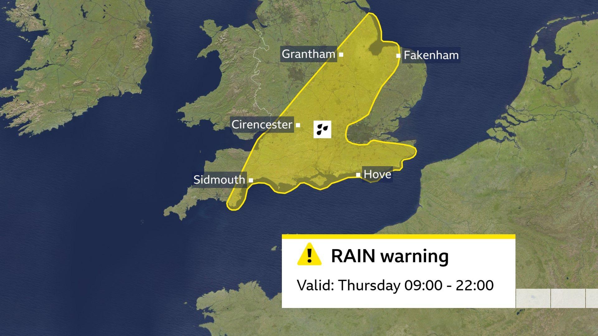 UK weather: Yellow warning extended as England braces for flooding rain ...
