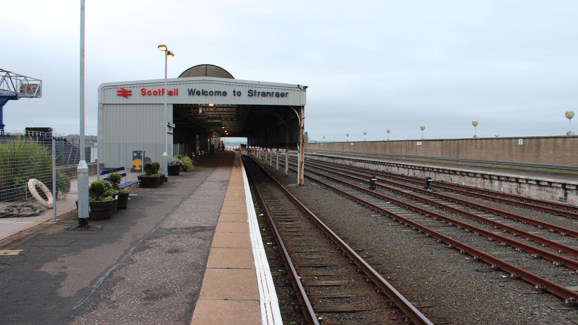 Plan to move Stranraer rail station away from old ferry terminal - BBC News