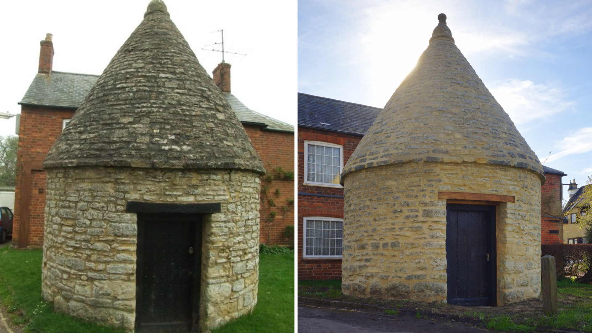 Harrold 200-year-old lock-up restored for future generations - BBC News