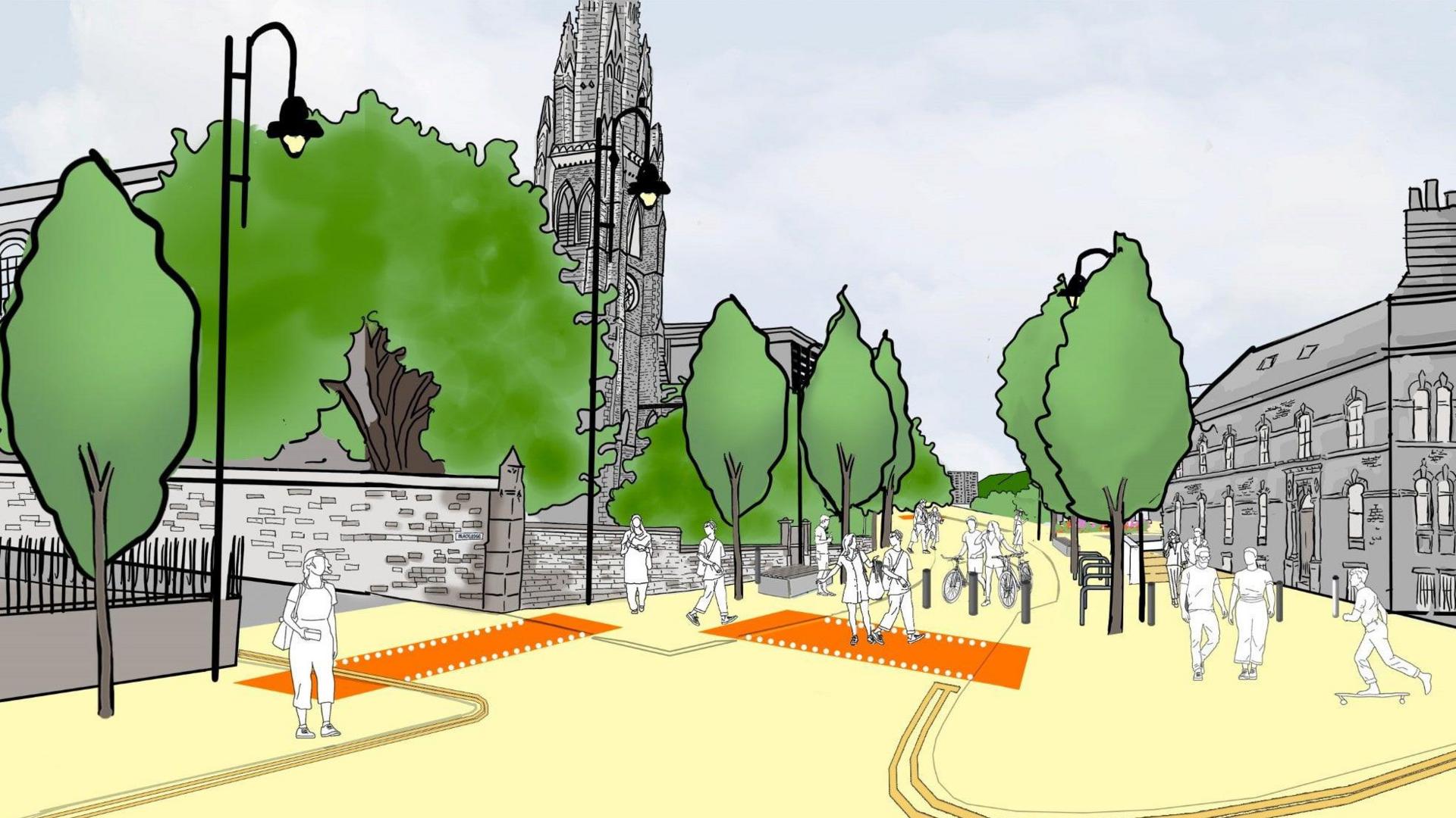 New phase starts for major revamp of Halifax town centre - BBC News